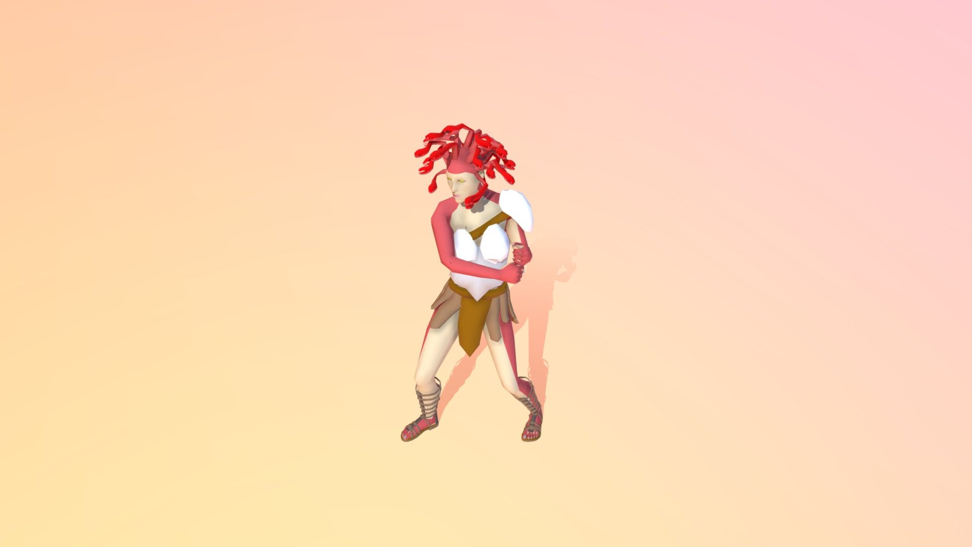 Low Poly - Human Medusa - 3D model by Infinity PBR (@infinitypbr ...