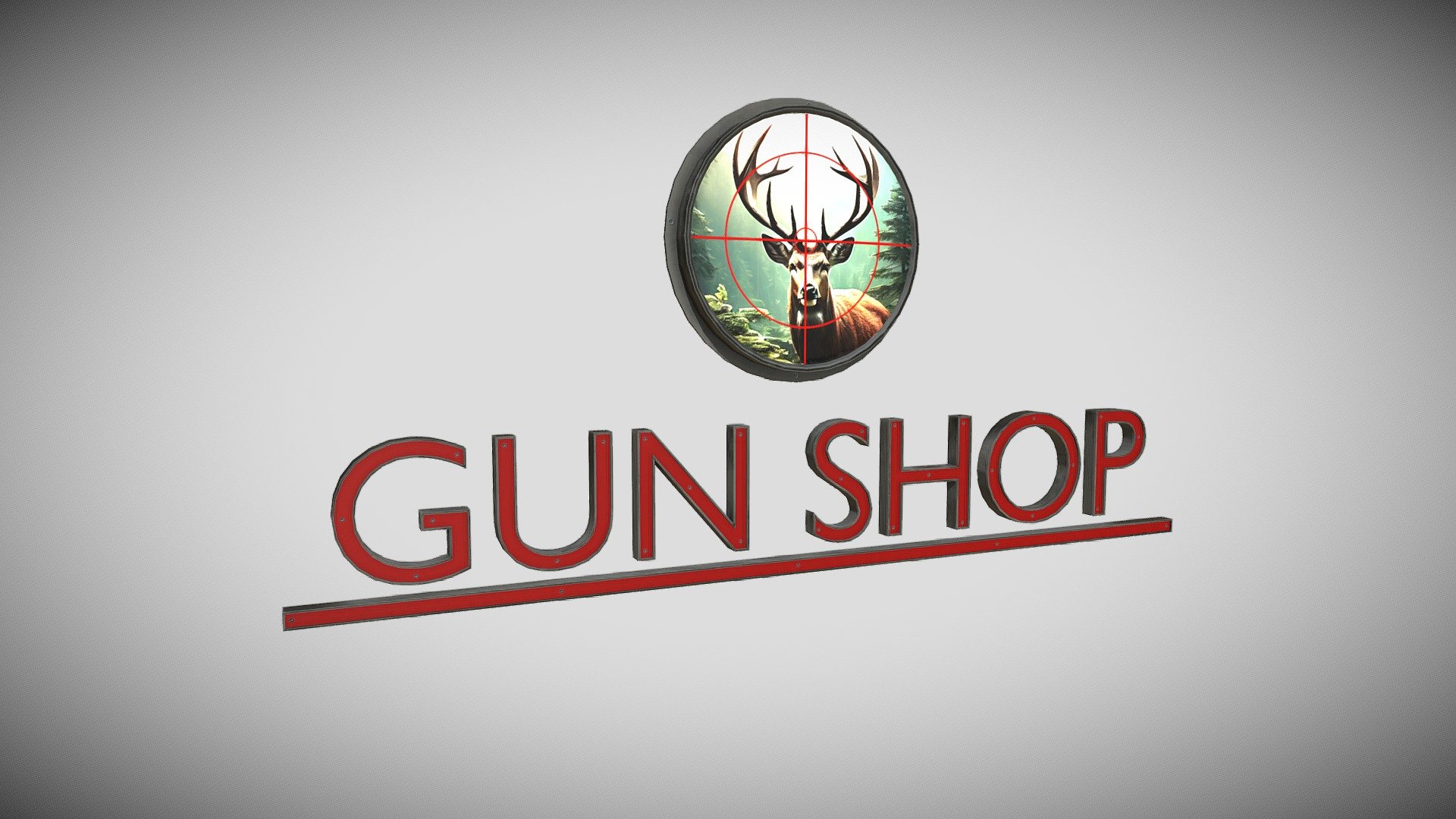 Gun Shop Sign - Buy Royalty Free 3D model by MW-Models [d4d40e3 ...