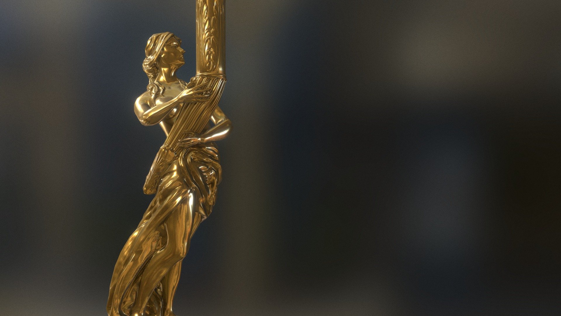 Versailles Hall of Mirrors Statue - 3D model by felixoesinghaus ...