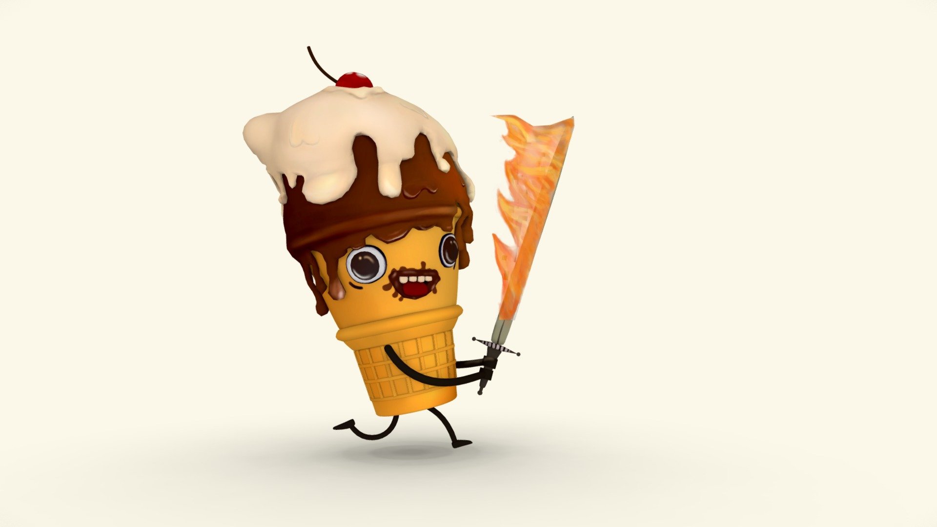 Crazy Ice-cream - 3D model by evgeniavolk [d4d6328] - Sketchfab