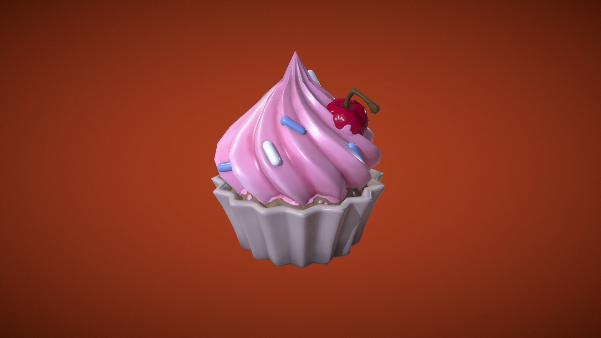 Birthday Cupcake - 3D model by Pieter Pauwels (@Pieter_Pauwels ...