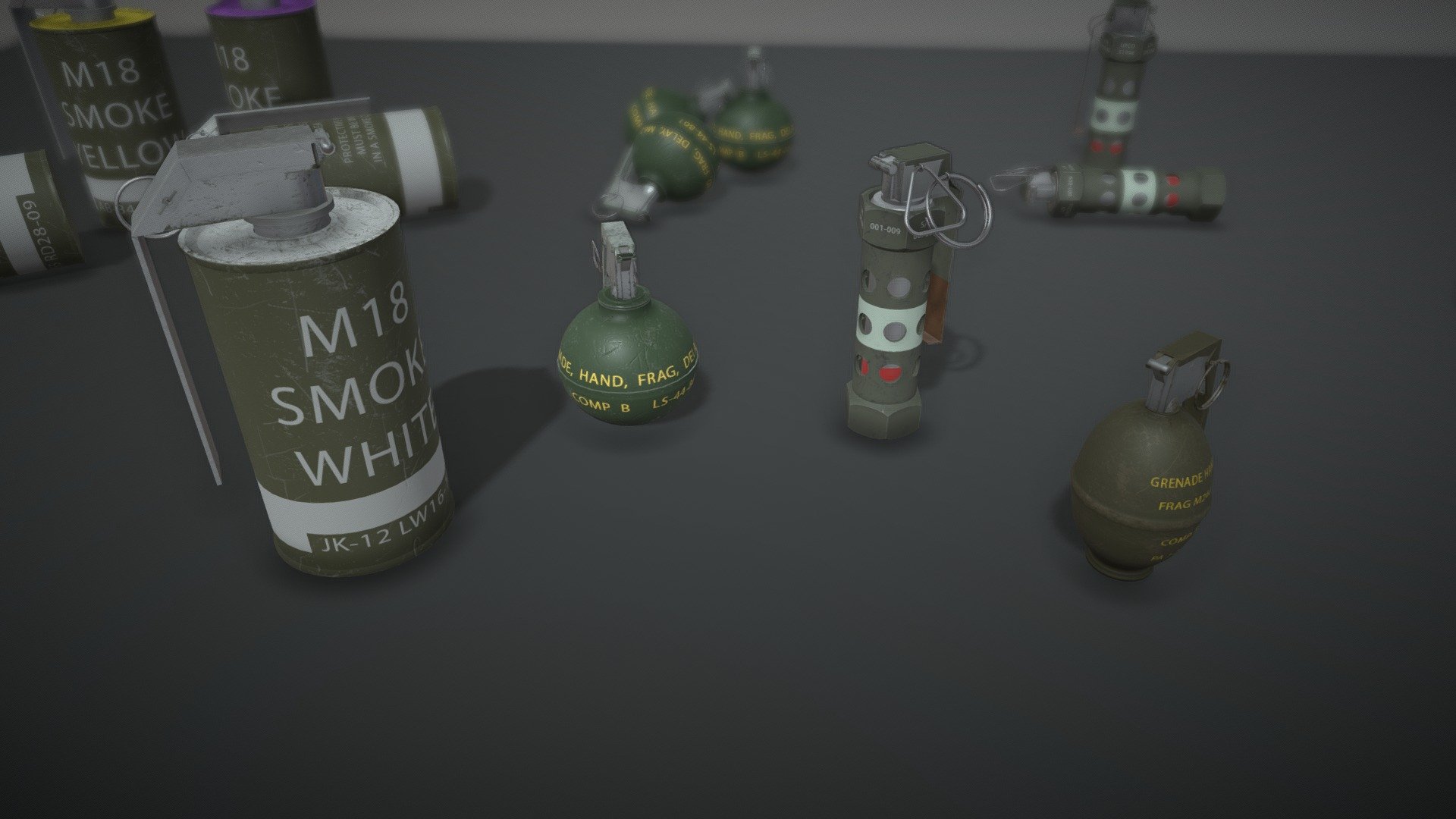 Grenades - 3D model by Shwaboingo [d4d7b0c] - Sketchfab