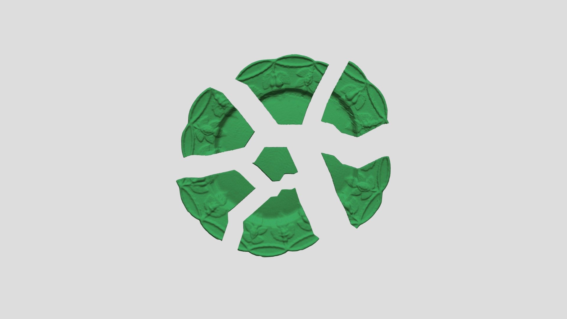 Digitally Completed & Broken Plate (VCU_3D_2187) - Download Free 3D ...