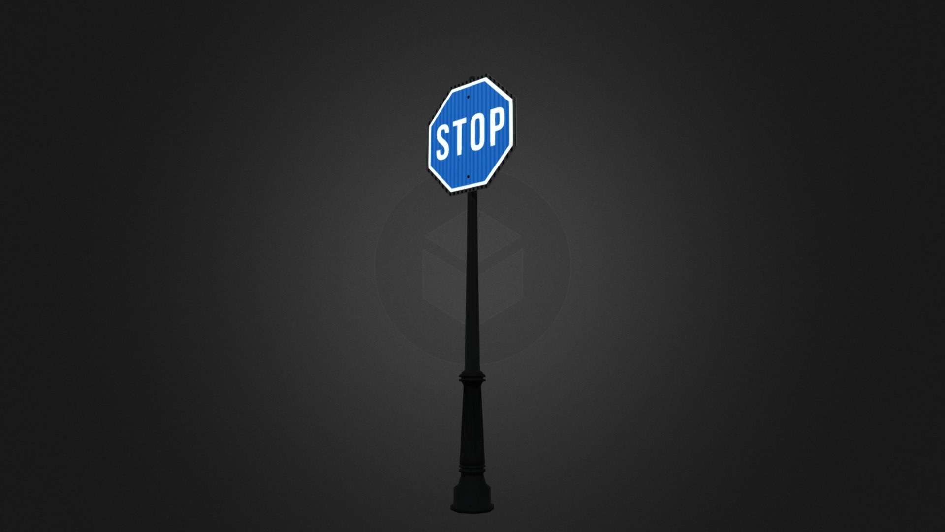 blue stop sign - Download Free 3D model by Deniz Can (@seasan) [d4df4ab ...