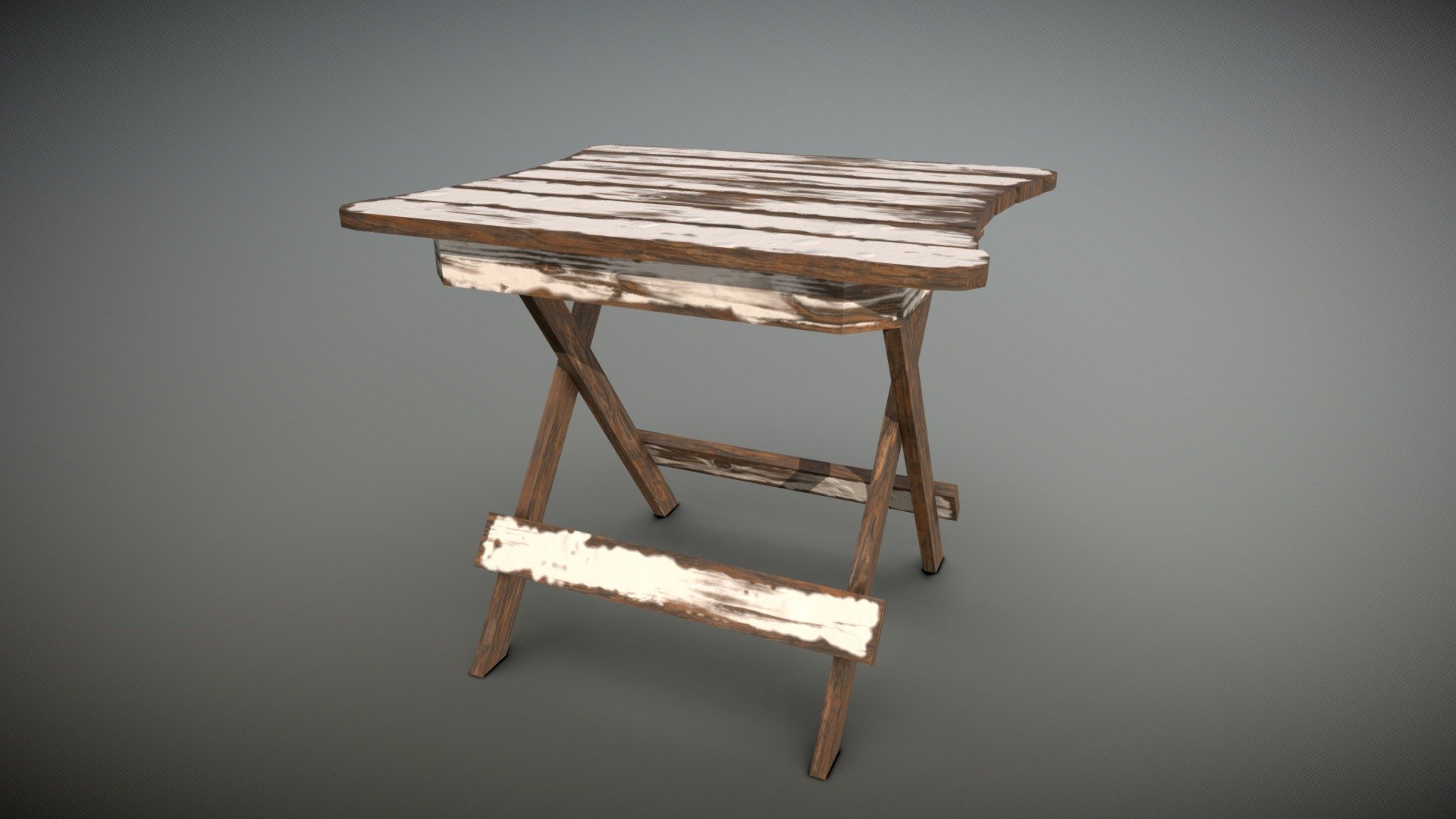 Wooden Table Painted - Download Free 3D model by padmadev_designs ...