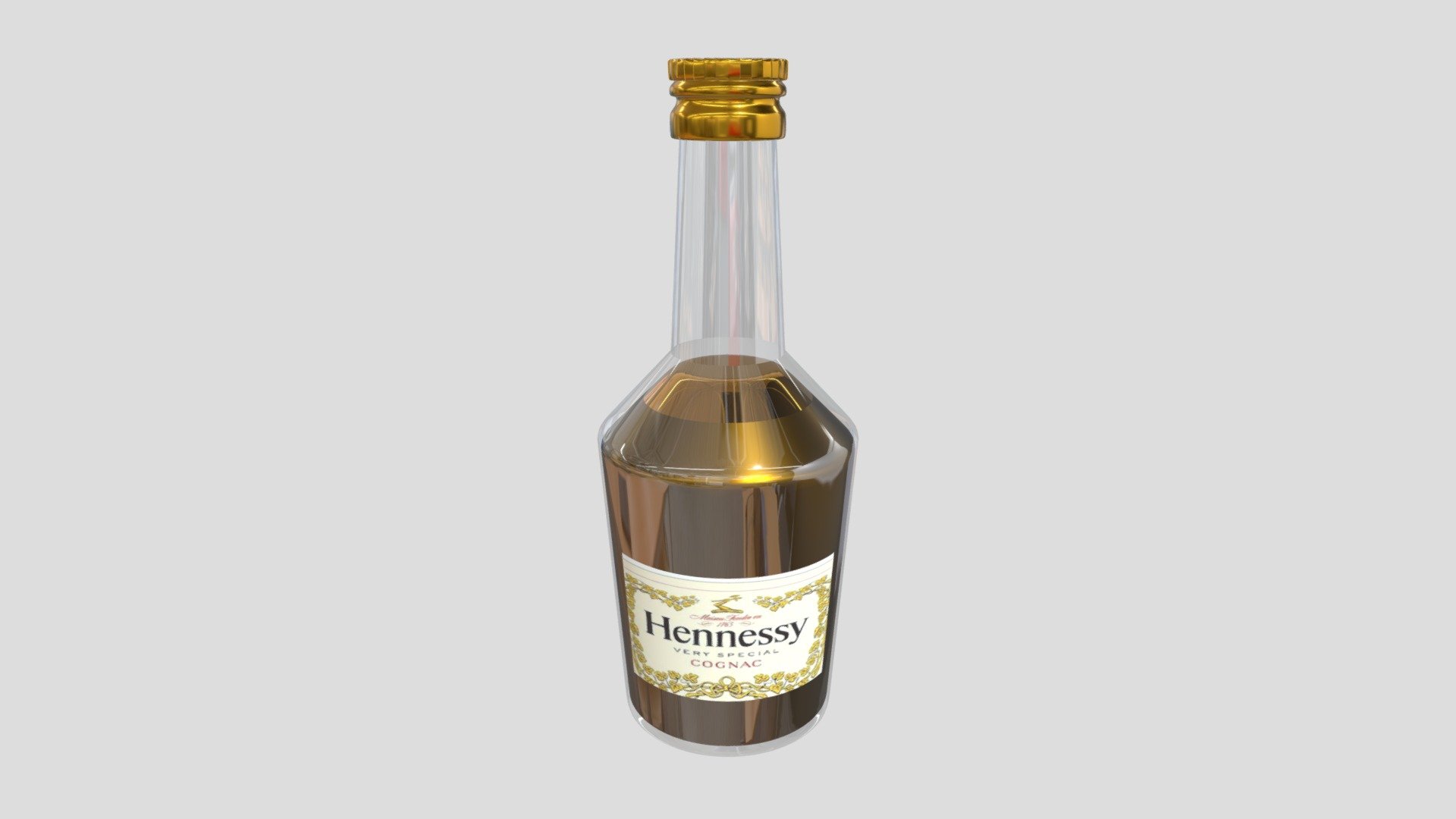 Hennessy Bottle - 3D model by brianow10 [d4e3083] - Sketchfab