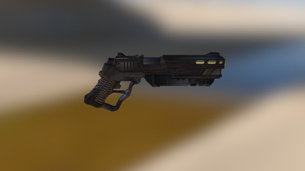 Futuristic Gun - 3D model by k.darkwing [d4e3967] - Sketchfab