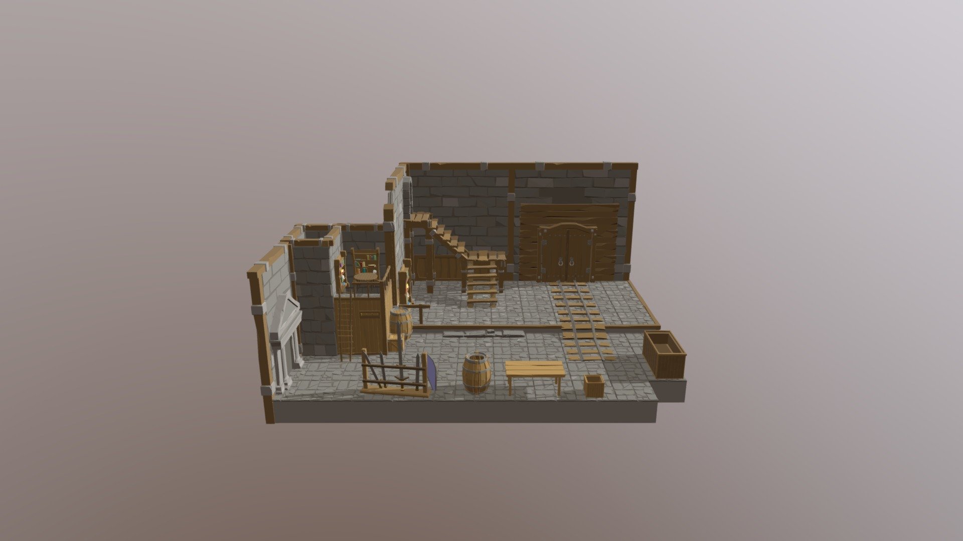 Isometric Basement - 3D model by OrreLakeStudios [d4e60f5] - Sketchfab