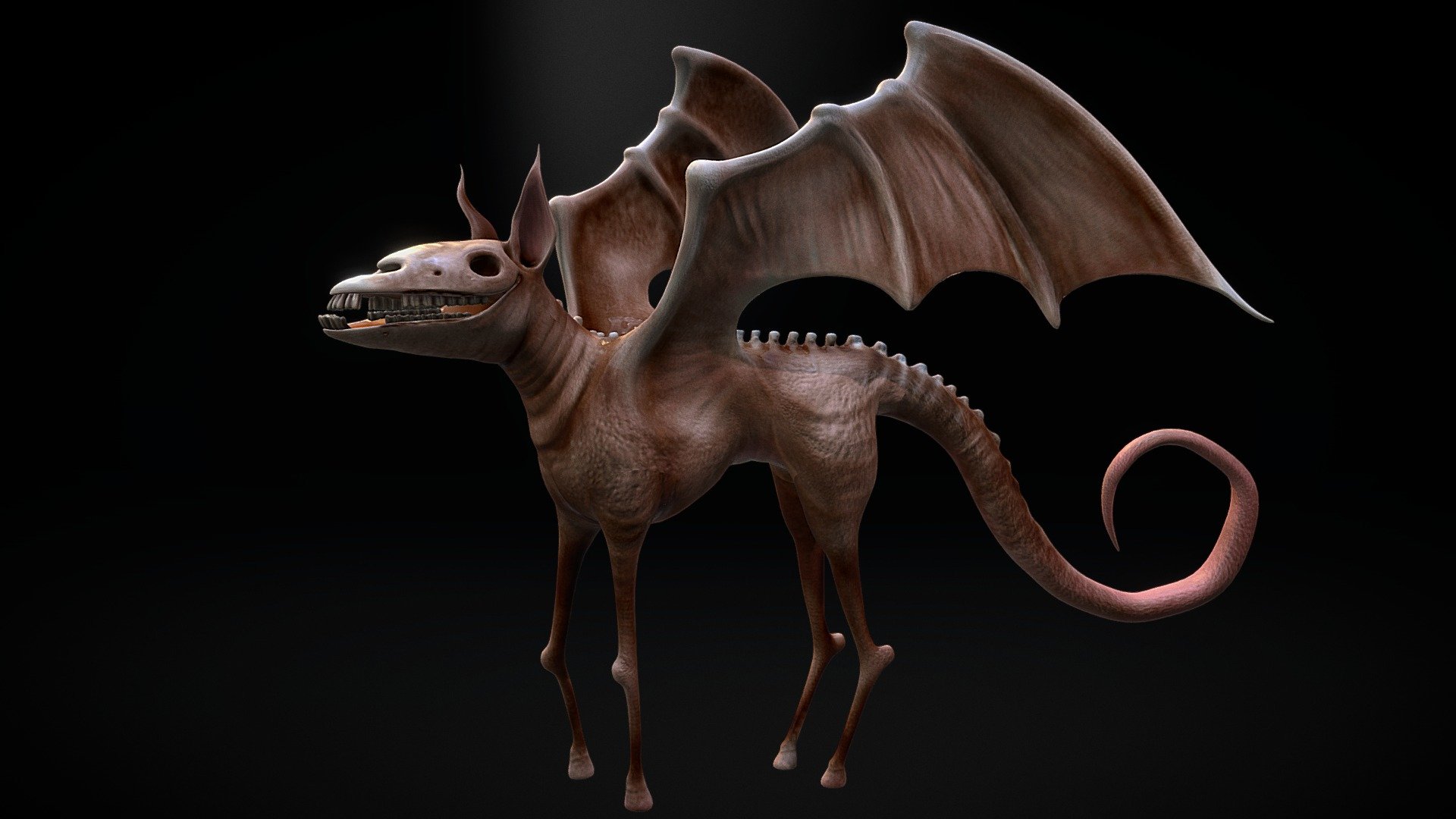 Winged Skeleton Horse - 3D model by Lauren Morrison (@laurenmorrisonart ...