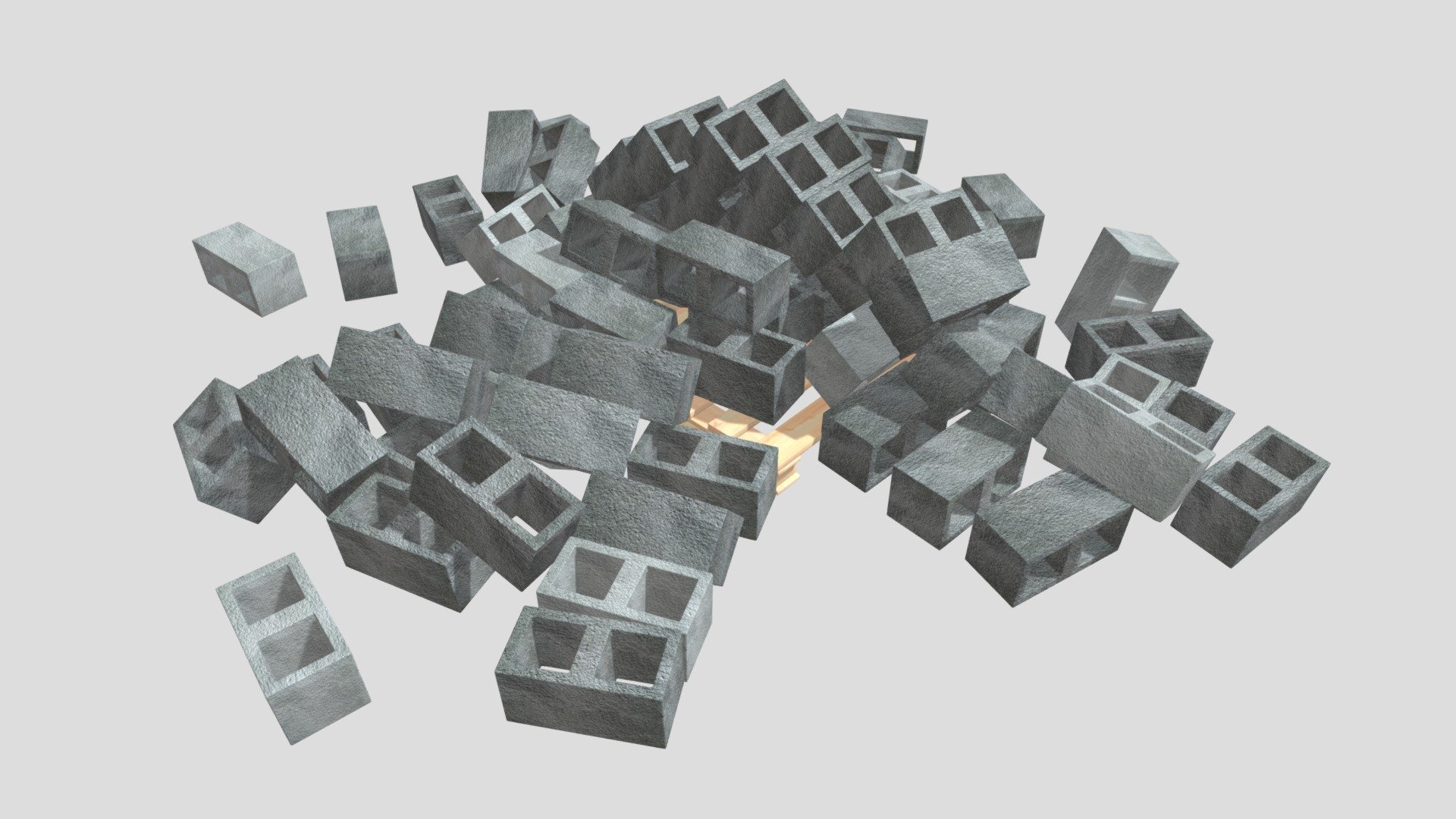 Concrete blocks pallet pile 1 - Buy Royalty Free 3D model by kopofx ...