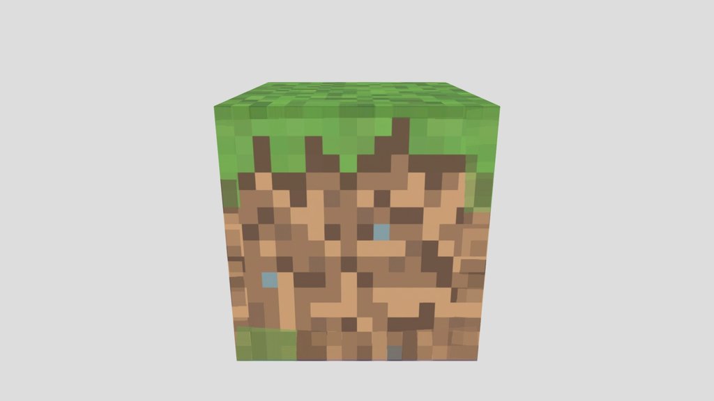 block texture model grass block - A 3D model collection by Ahaandeep ...