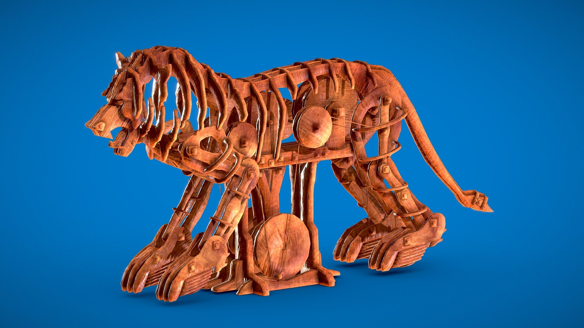 Da Vinci Inventions - Mechanical Lion - Buy Royalty Free 3D model by Assemblr (@Assemblrworld86 ...