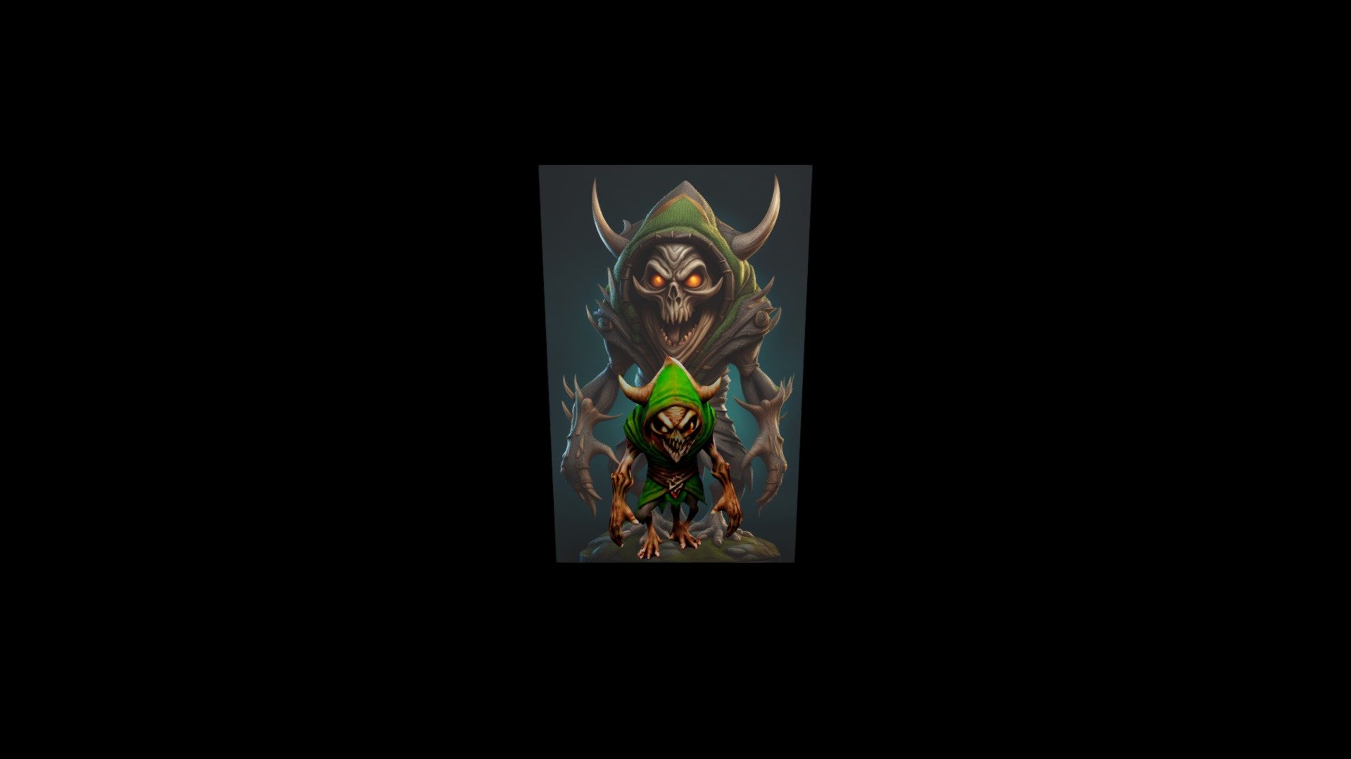 "Creepy monster illustration" A scary monster - Download Free 3D model ...