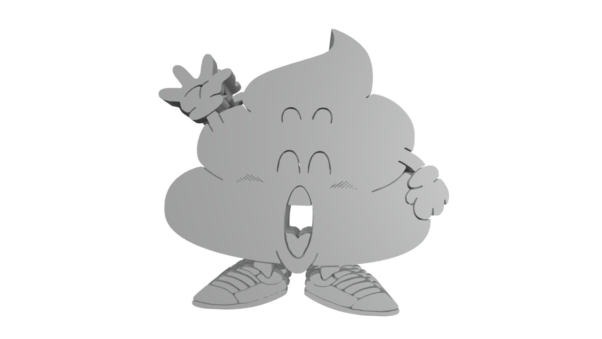 Text Flip - Dual illusion Arale Poop - 3D model by Anima artist's ...