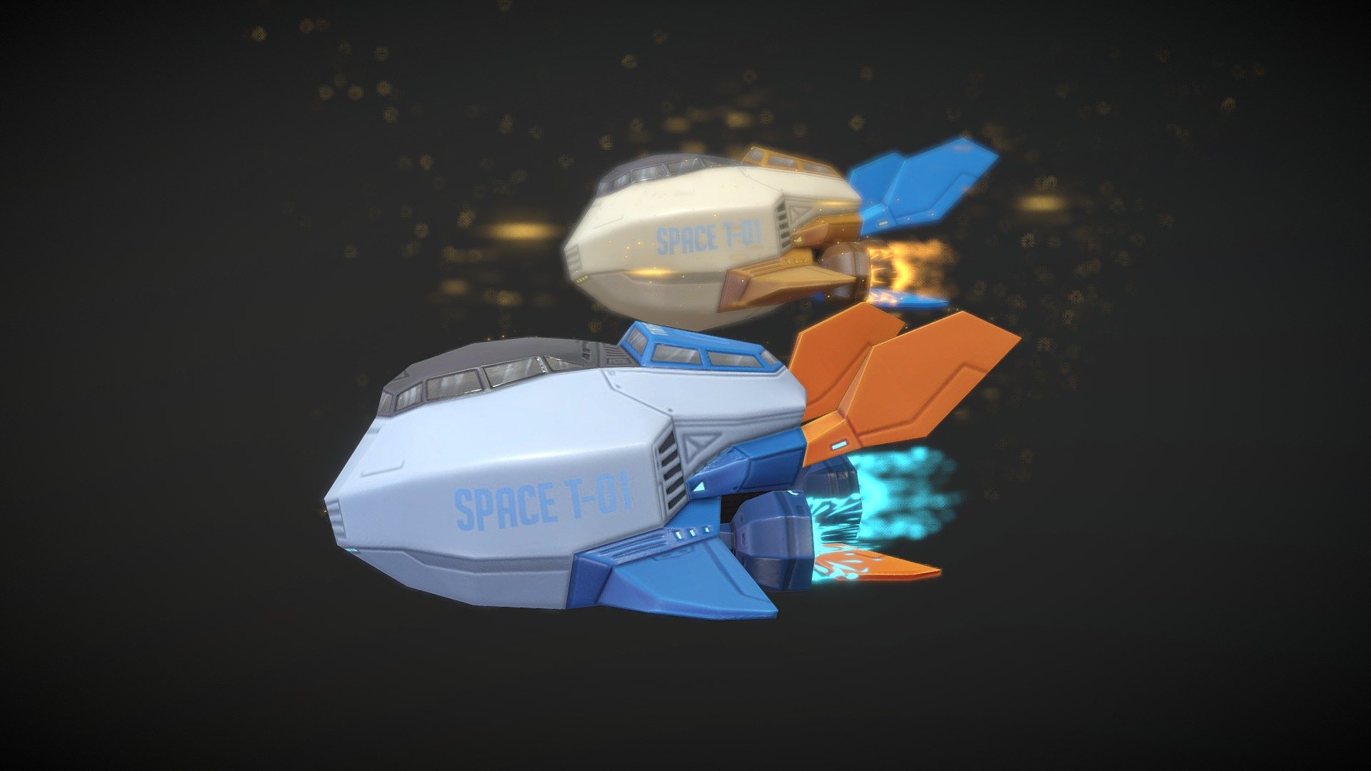 Stylized Spaceship T01 Paper model - 3D model by tranthaiduong2087 ...