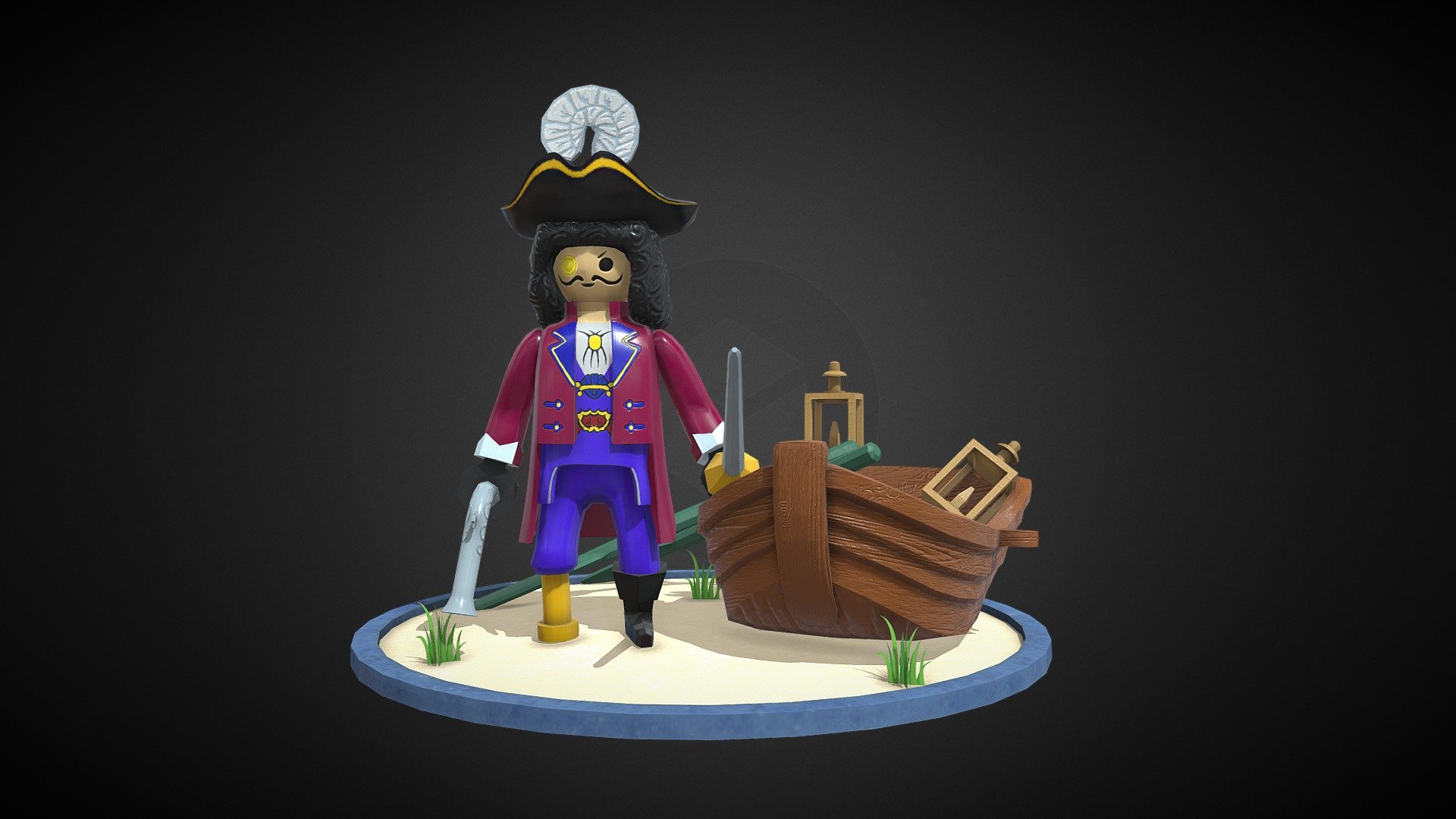 Pirate Fun Art - Download Free 3D model by imagineburner [d4fd5b0 ...