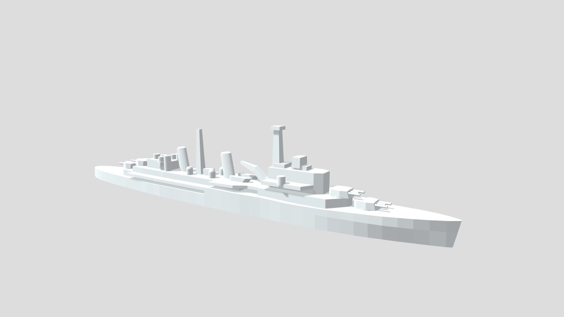 HMS Belfast - Model for 1/4000 printing - Download Free 3D model by ...