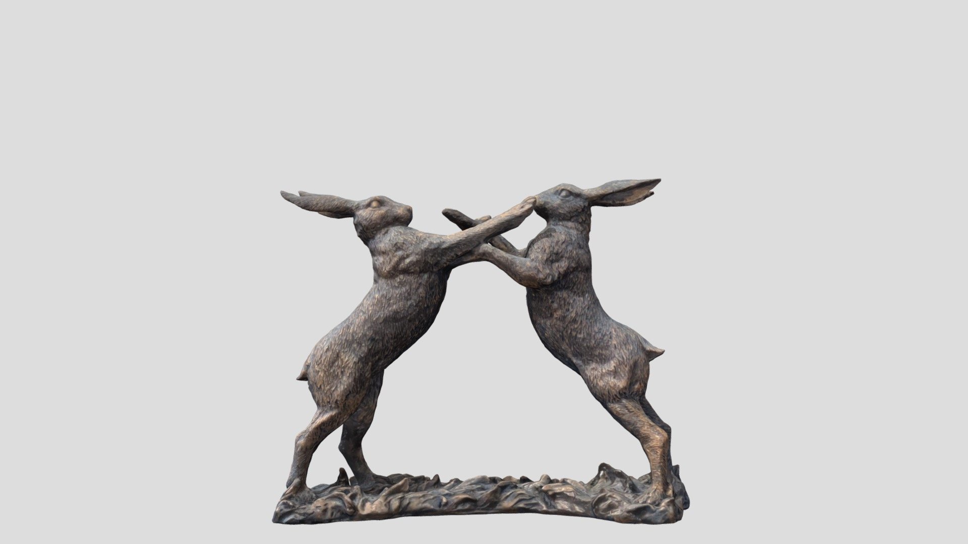 Hares boxing - 3D model by AltCoinZone [d4fef4d] - Sketchfab