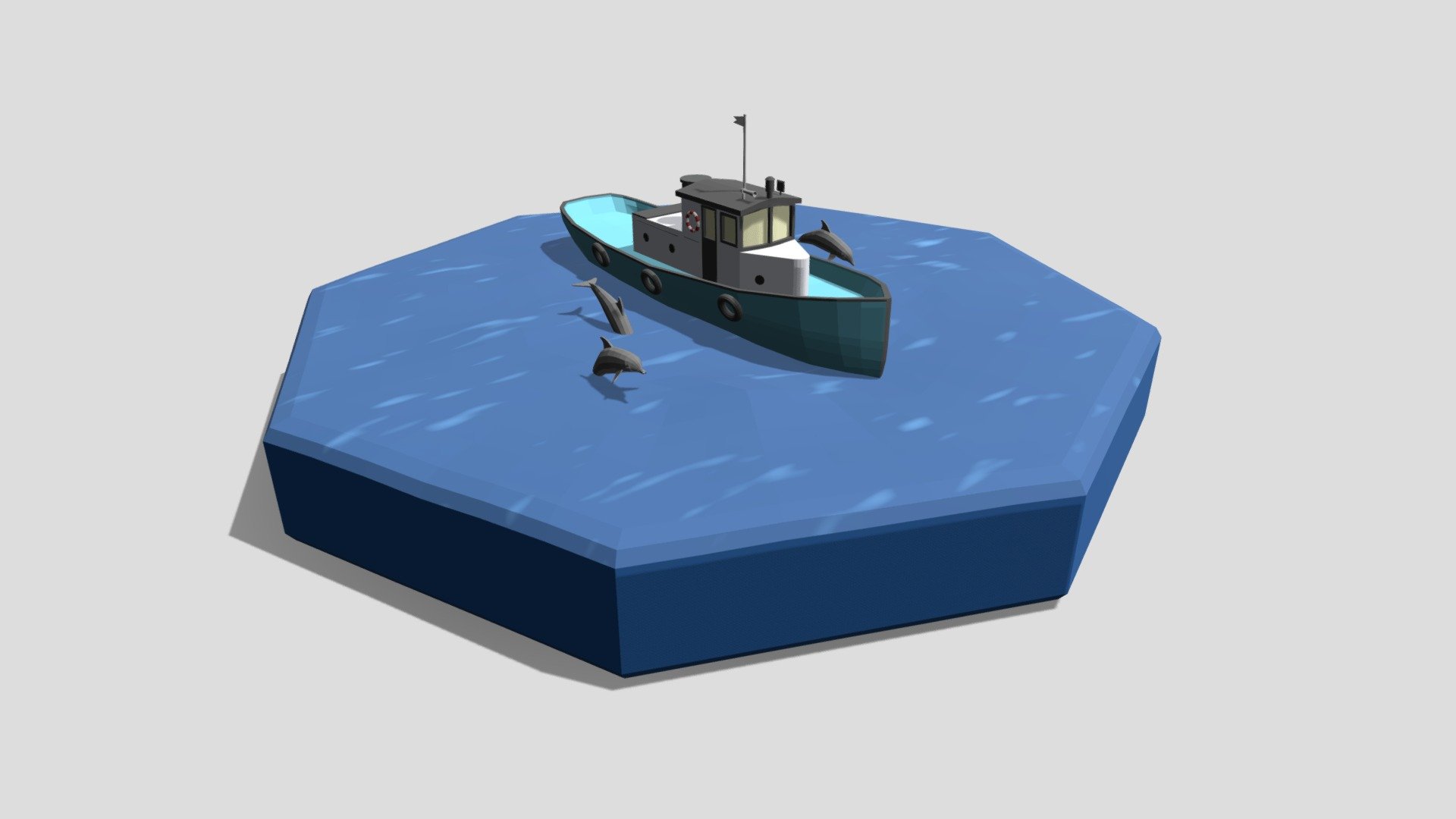 Low Poly Cartoon Ocean Scene - Buy Royalty Free 3D model by chroma3d ...