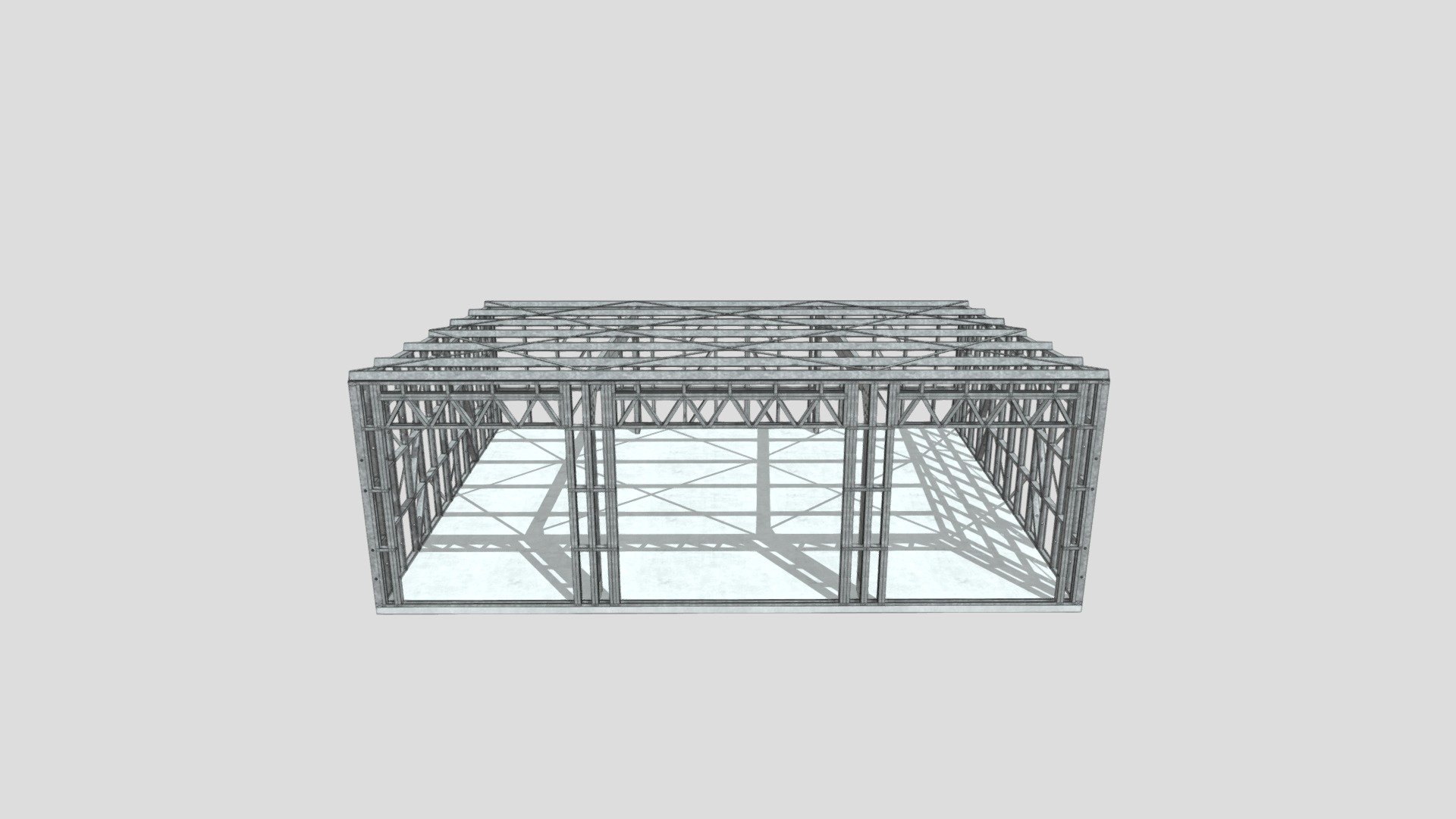 GS 9m x 7m Shed - 3D model by Central Steel Framing ...