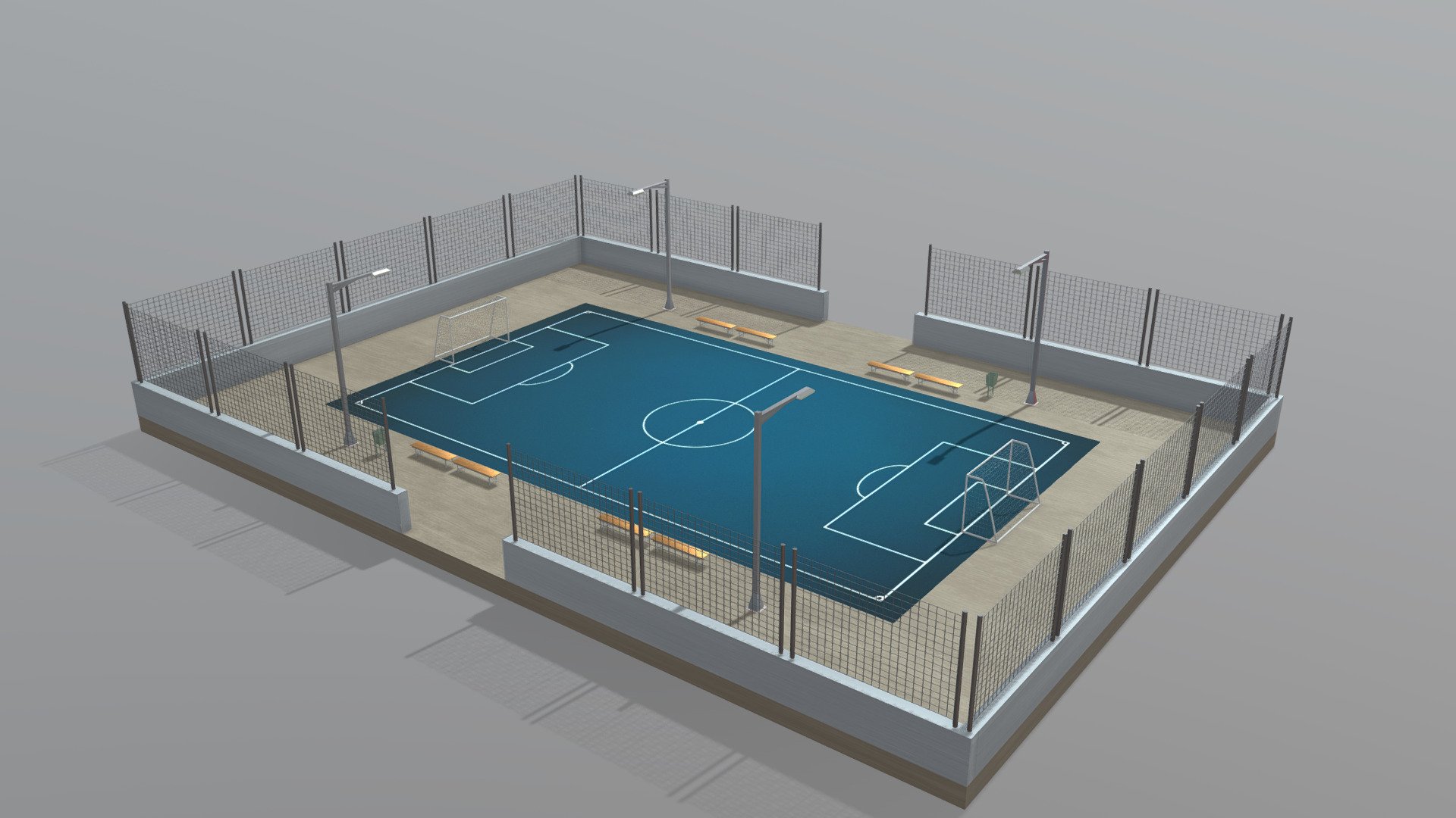 Mini soccer field - 3D model by luismi93 [d50bdb8] - Sketchfab