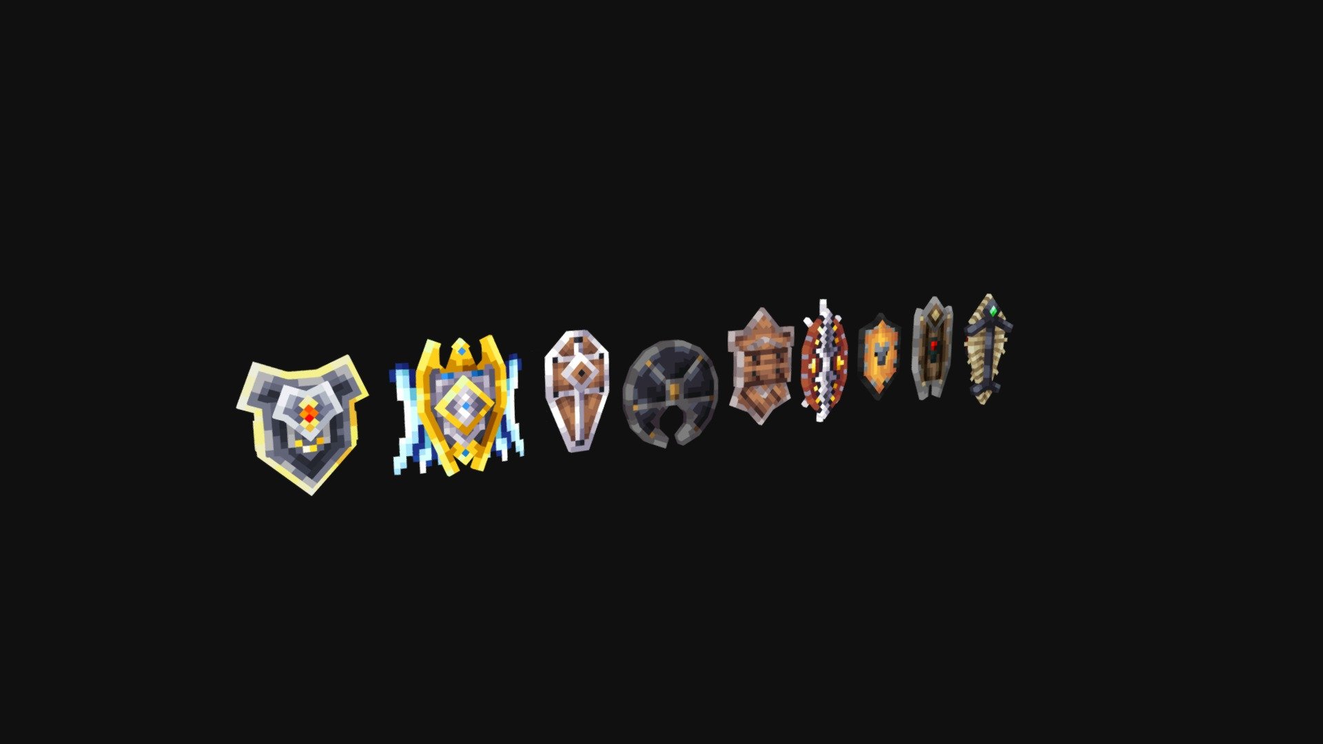 Voxelspawns Variety Shields - 3D model by voxelspawns [d50beb1] - Sketchfab