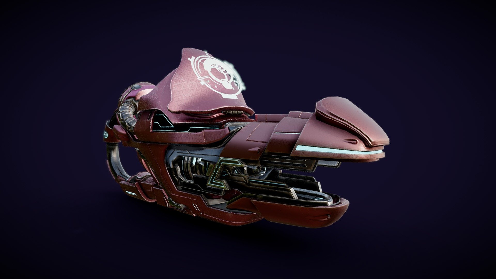 Halo Turret Concept - 3D model by Mackenzie.Oakman [d5119a3] - Sketchfab