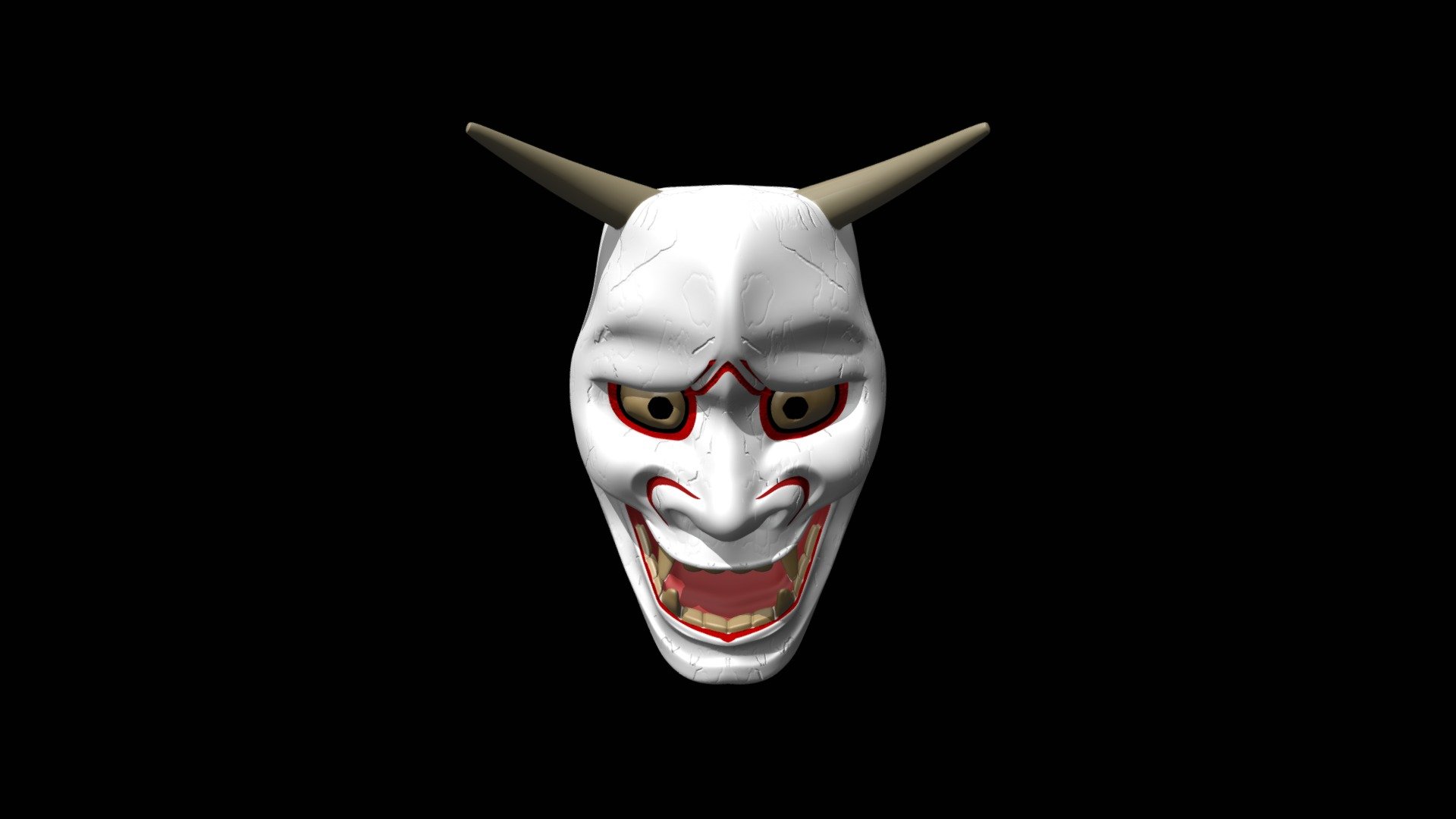 Japanese Noh Mask "Shinjya" - 3D model by atsukoyumi [d511be7] - Sketchfab
