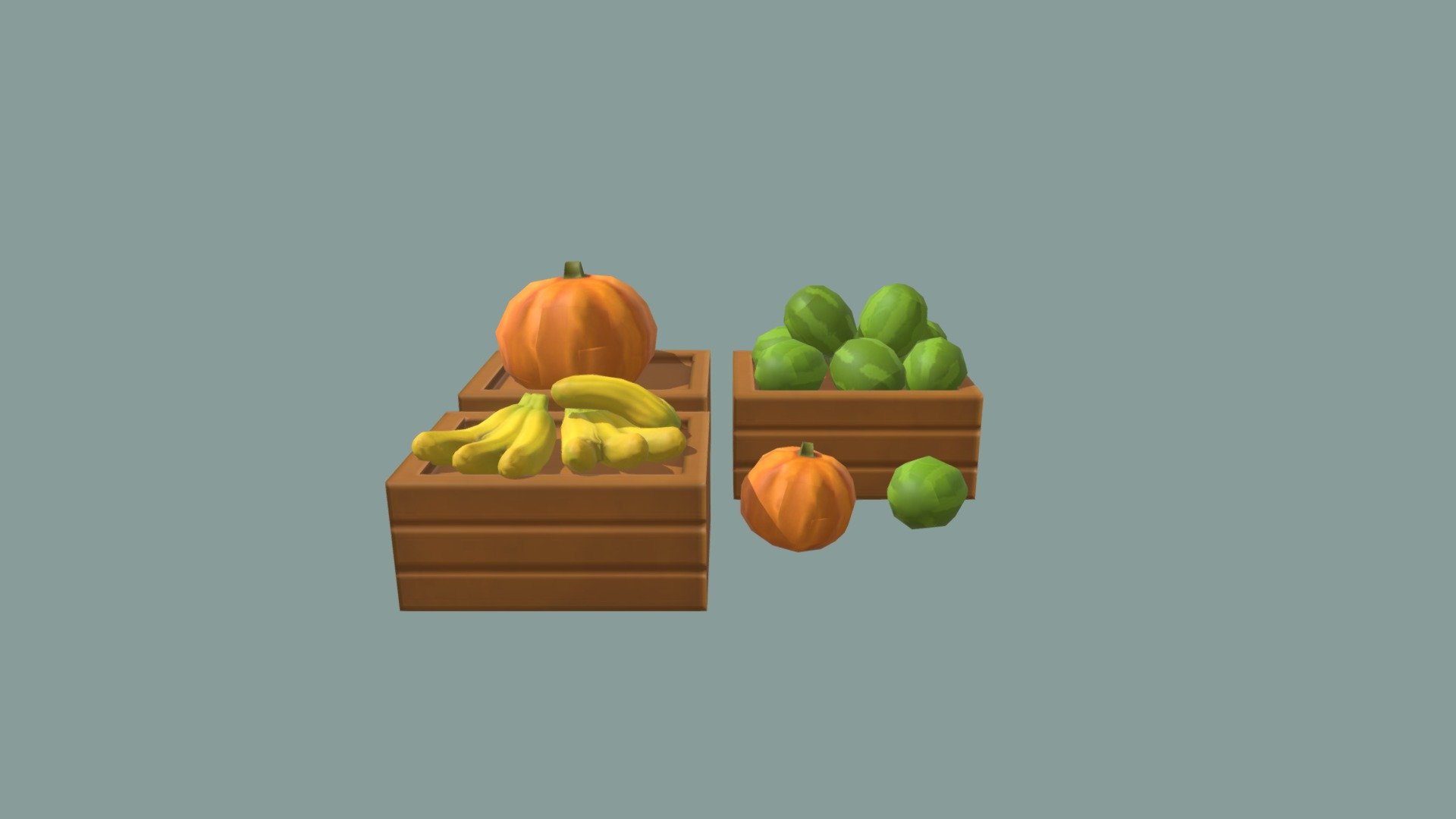 Low Poly Fruit - 3D model by Jas_Perry [d511f28] - Sketchfab