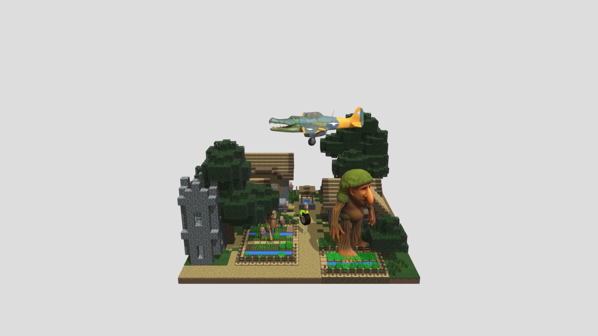 Minecraft brainrot - Download Free 3D model by HorrorX (@chand_the_game ...
