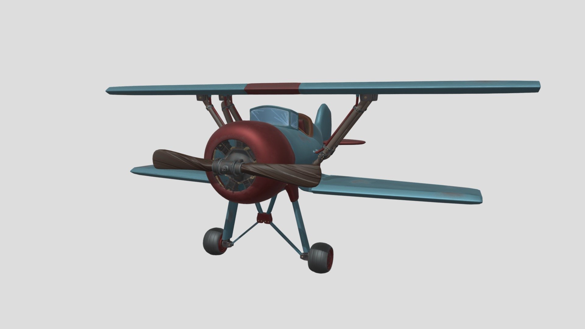 Cartoon Biplane - 3D model by LuanaC [d51d57e] - Sketchfab
