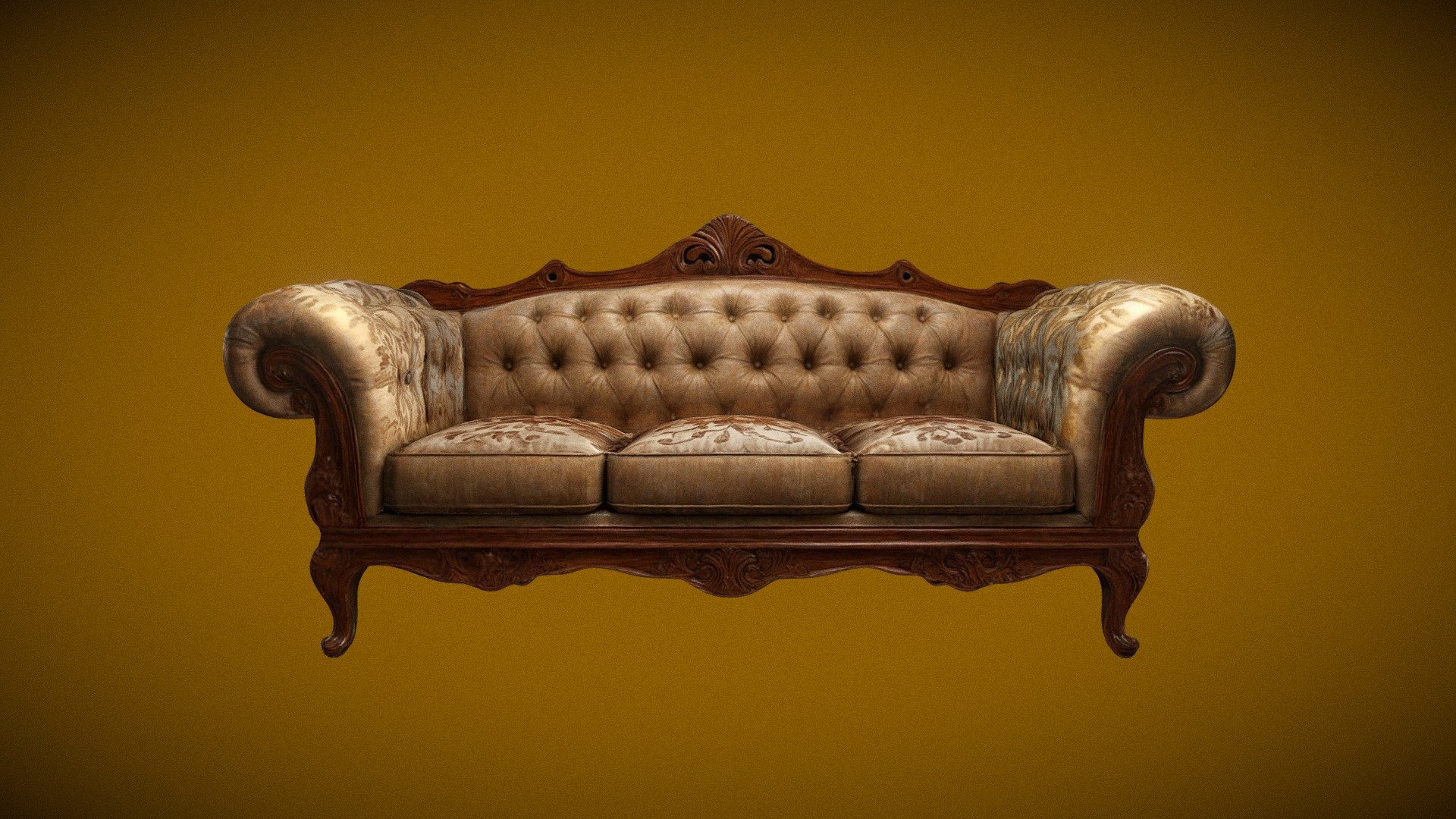 Antique Three-Seater Sofa - Download Free 3D model by klava88 [d51df89 ...