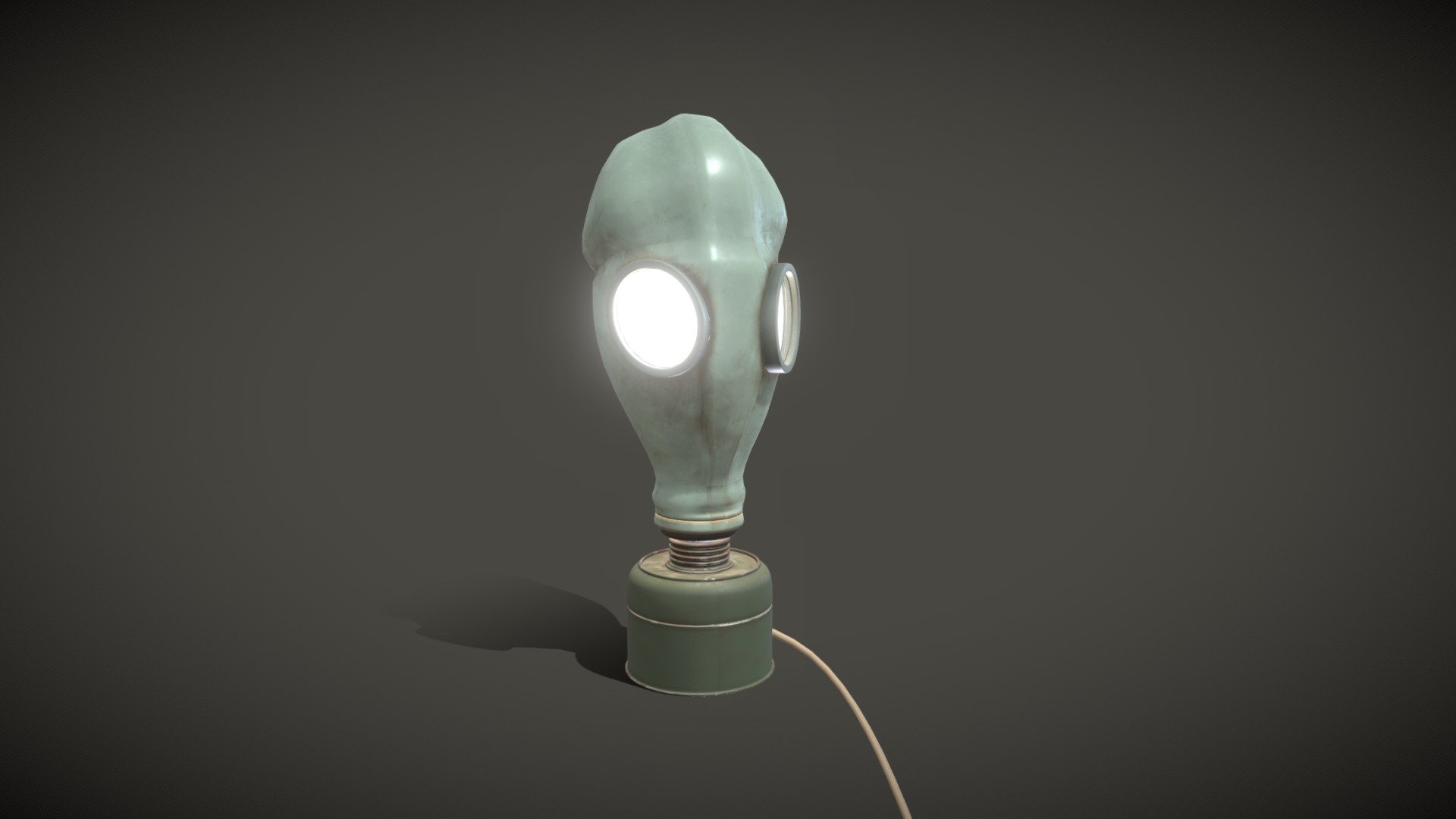 Gas mask like a lamp - 3D model by Noémie Berteau (@BerteauNoemie ...