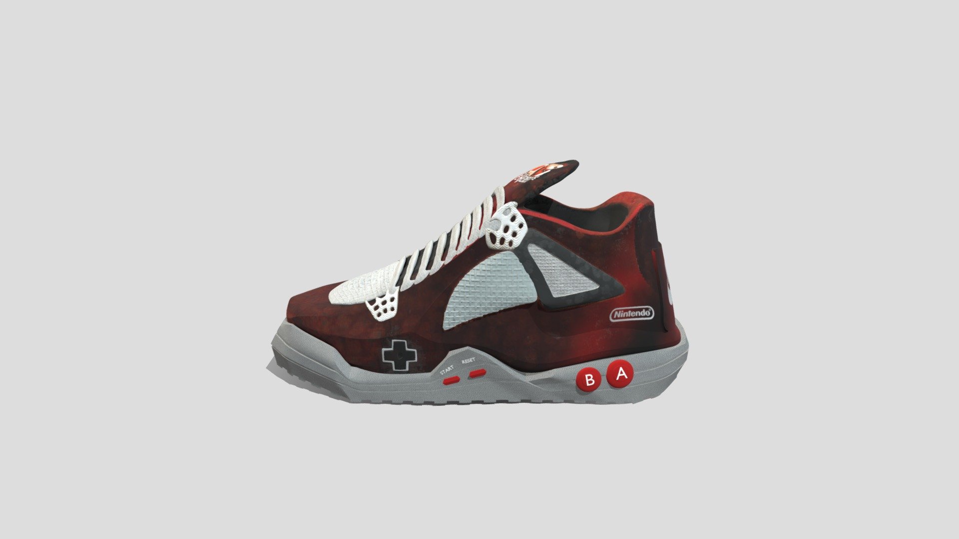 Nintendo Shoes Retro Gamer - 3D model by TrovatoAriel [d52435e] - Sketchfab