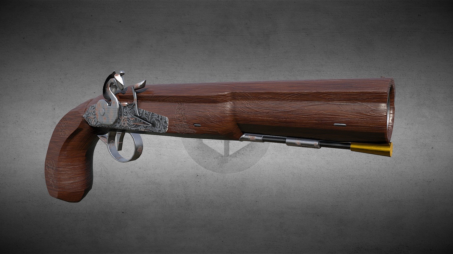 Flint Lock Pistol - Download Free 3D model by Akiria27 [d525ae1 ...