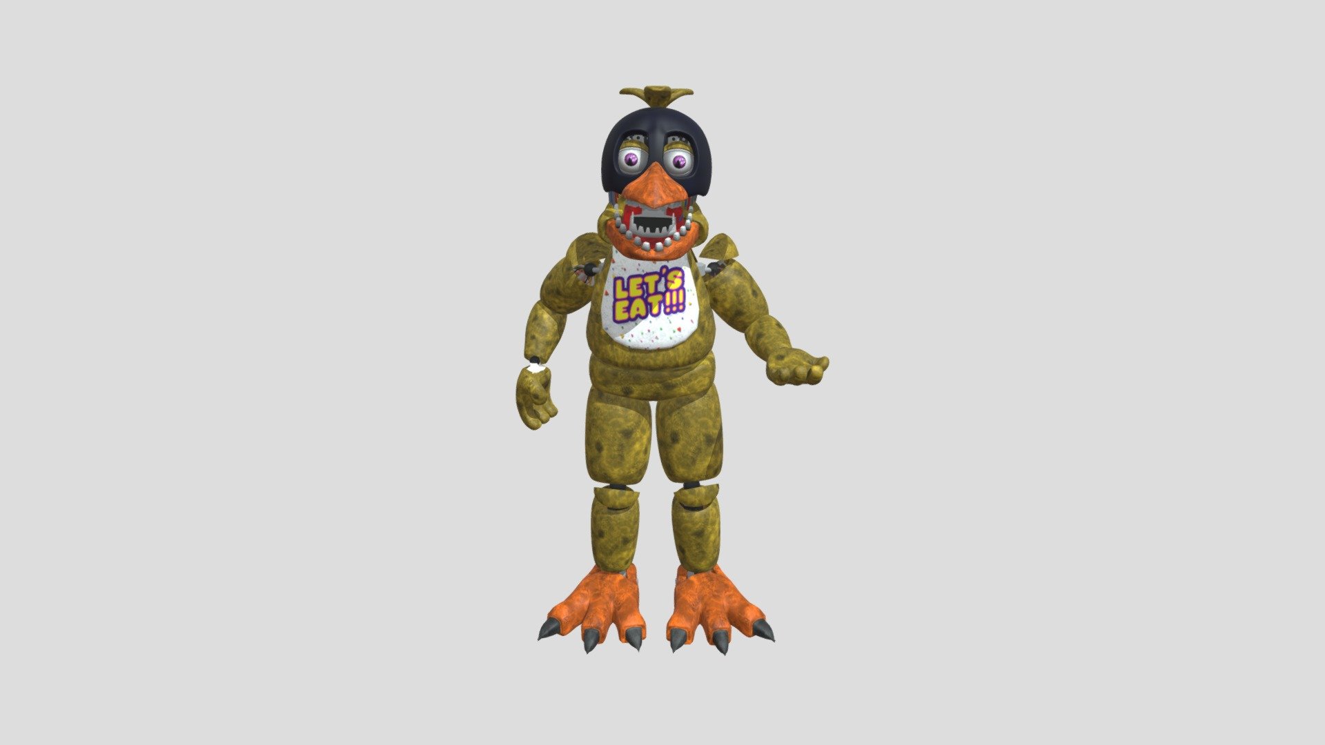Unwithered Chica - Download Free 3D model by Freddy_Fazbear (@LBSCR_E2 ...