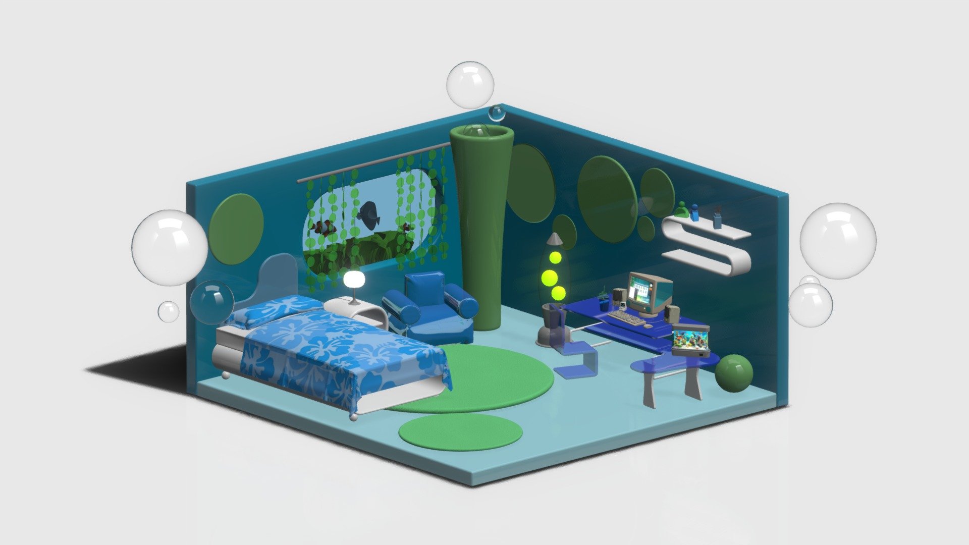 Frutiger Aero Room - 3D model by SergioCampos99 [d531cbb] - Sketchfab