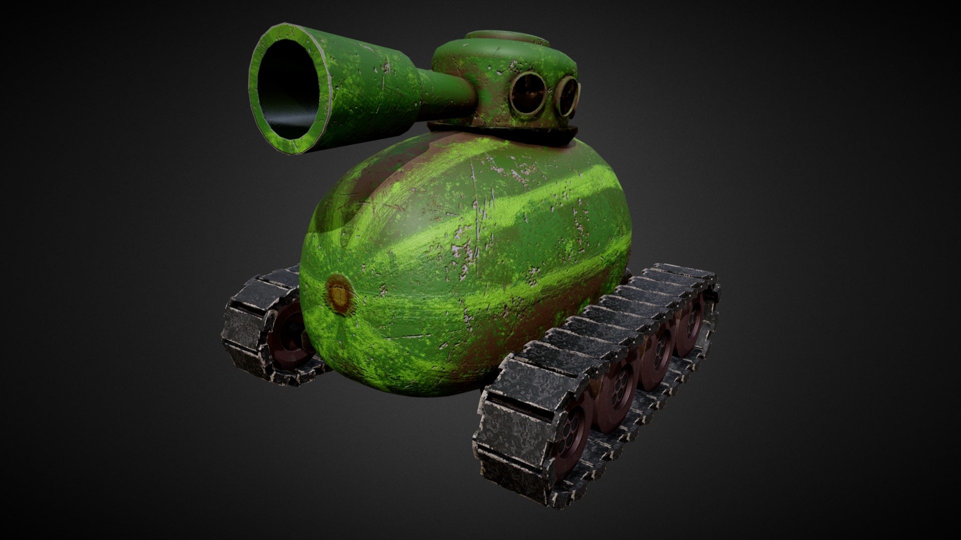 Watermelon Tank - 3D model by Pavel.Kozulya [d537576] - Sketchfab