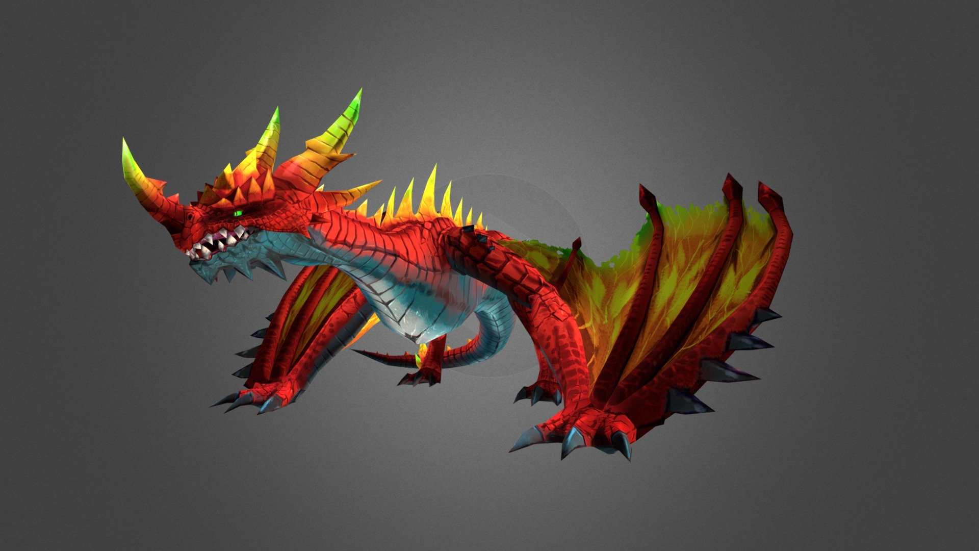 Red Dragon - Download Free 3D model by absol (@absol_cg) [d53fe00 ...
