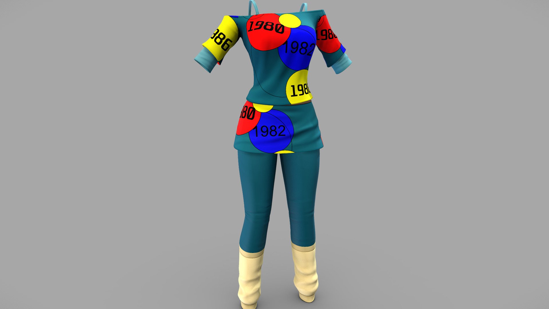 Female Retro Outfit - Buy Royalty Free 3D model by 3dia [d540dcb ...