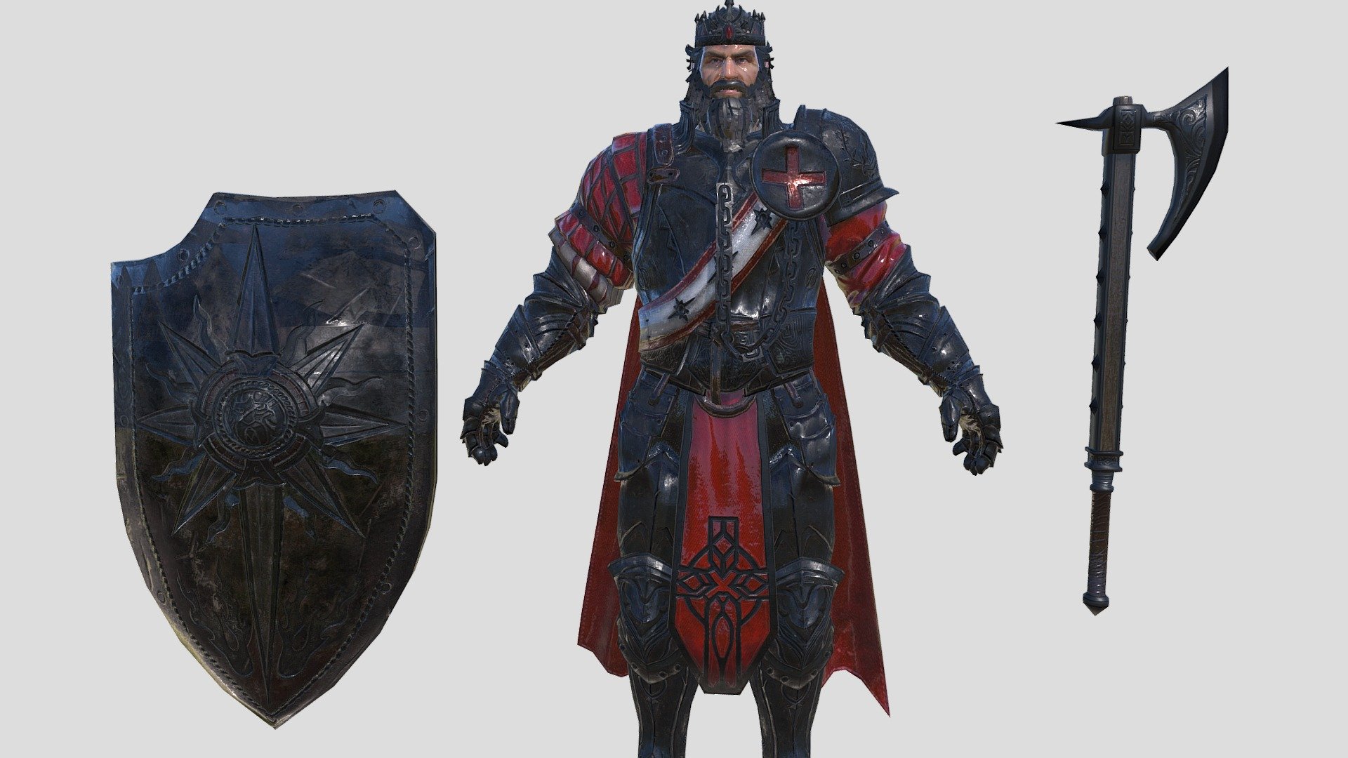 King Armour Axe Helmet - 3D model by Prozone (@Furnitures) [d5412ed ...