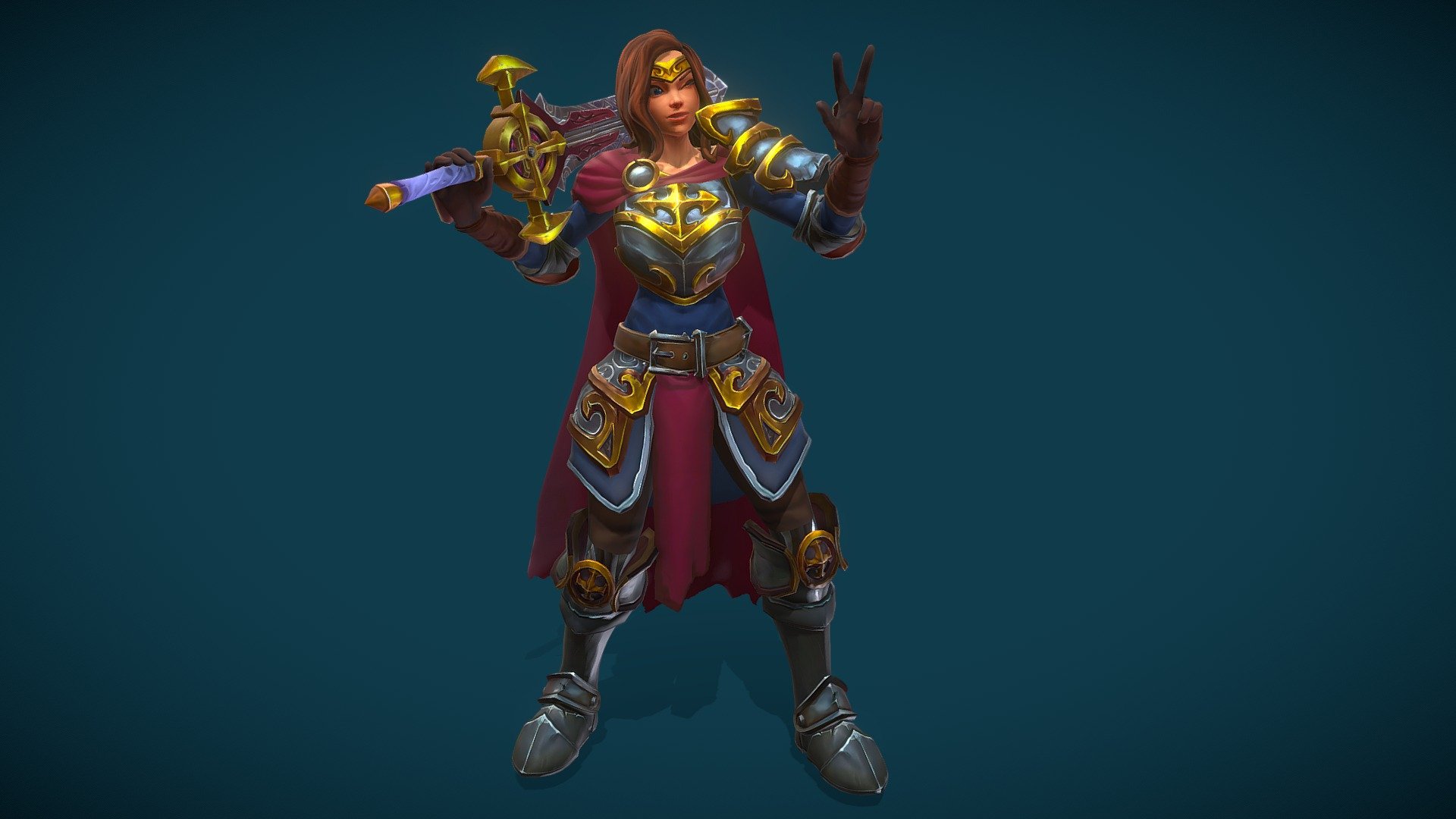 Stylized Human Female Crusader(Outfit) - 3D model by N-hance Studio ...