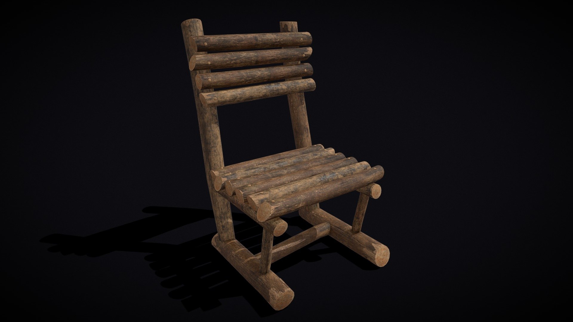 Rustic Log Chair - Buy Royalty Free 3D model by GetDeadEntertainment ...