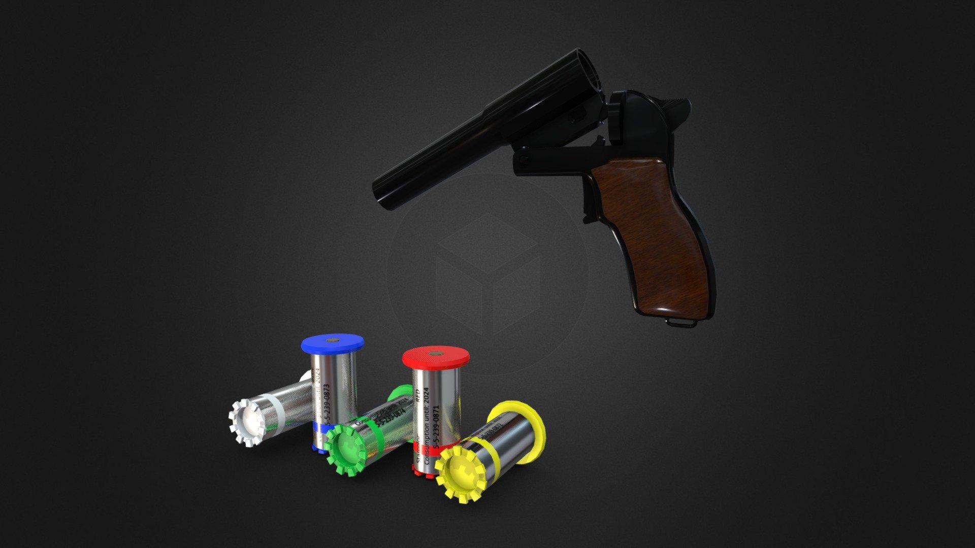 Flare Gun (Signalpistole) - 3D model by Game Office (@Gameoffice ...