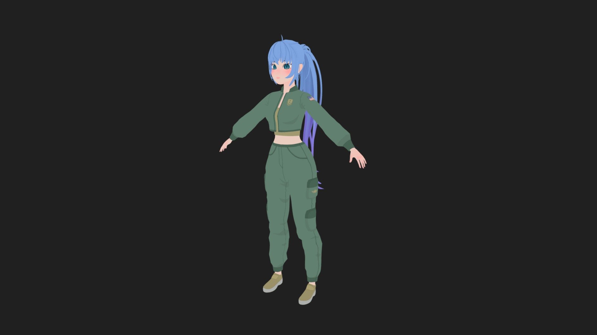 Lia Militar VRChat \ VTuber 3D Model - Buy Royalty Free 3D model by ...