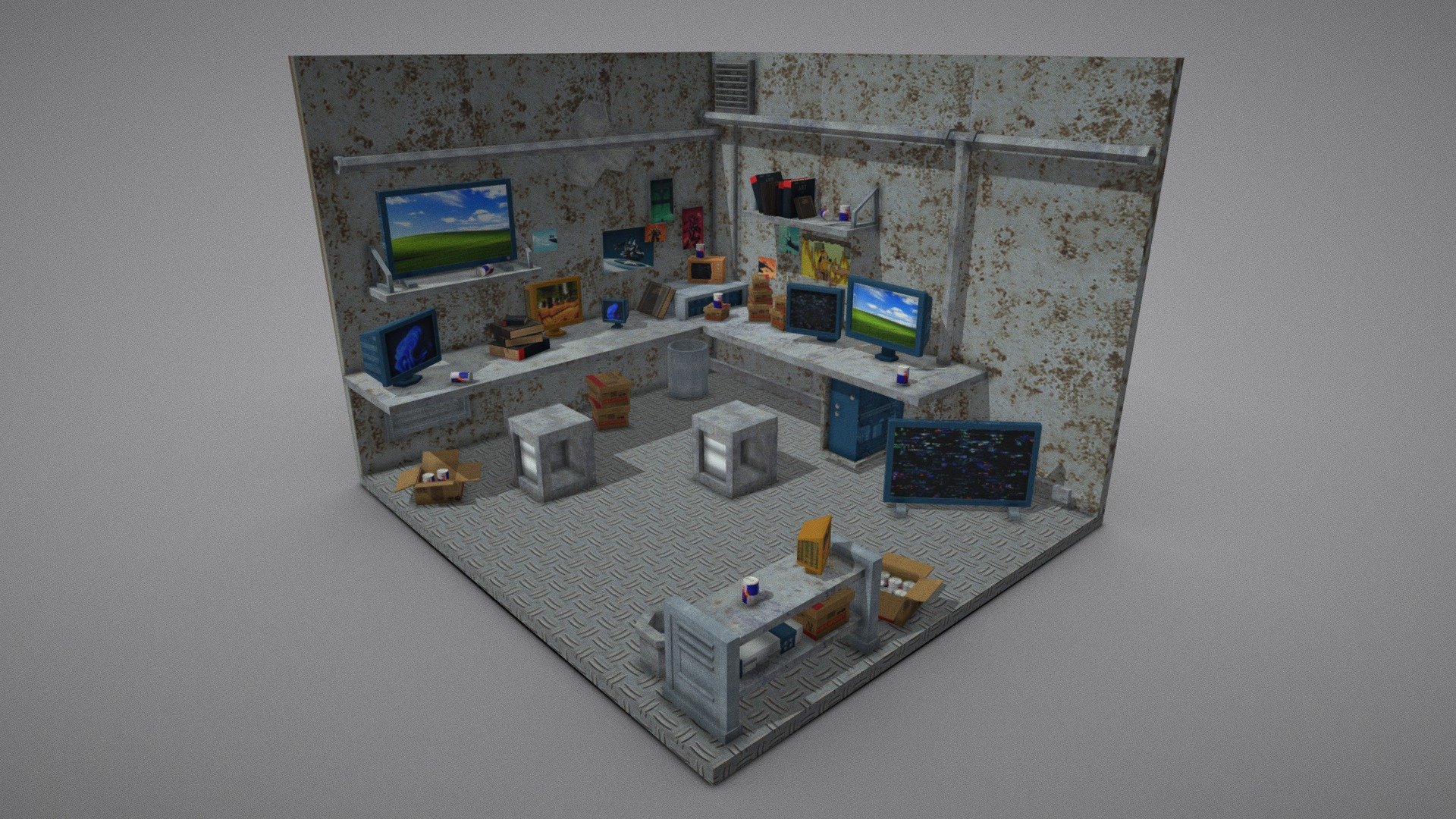 Gamer room scene - 3D model by chanwoonyee [d551fc2] - Sketchfab
