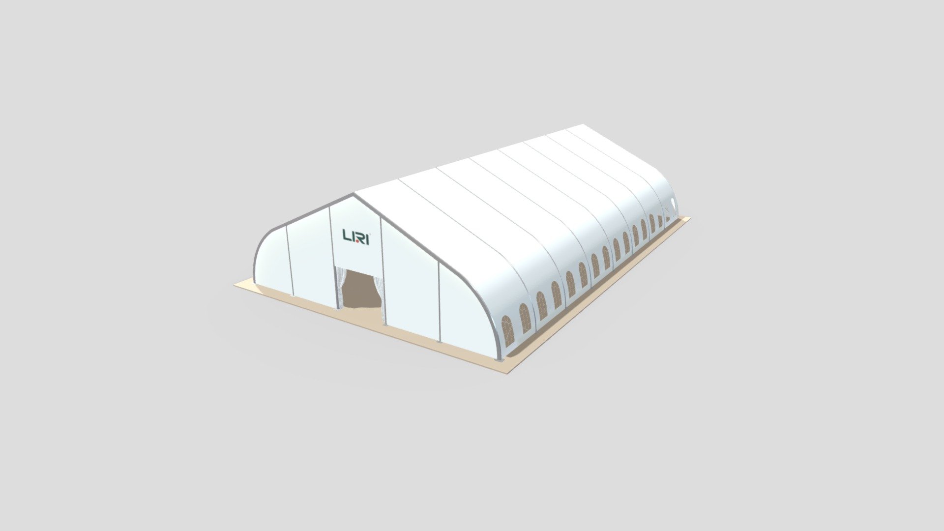 Curve Big Tent - 3D model by LiriTent [d553fcd] - Sketchfab