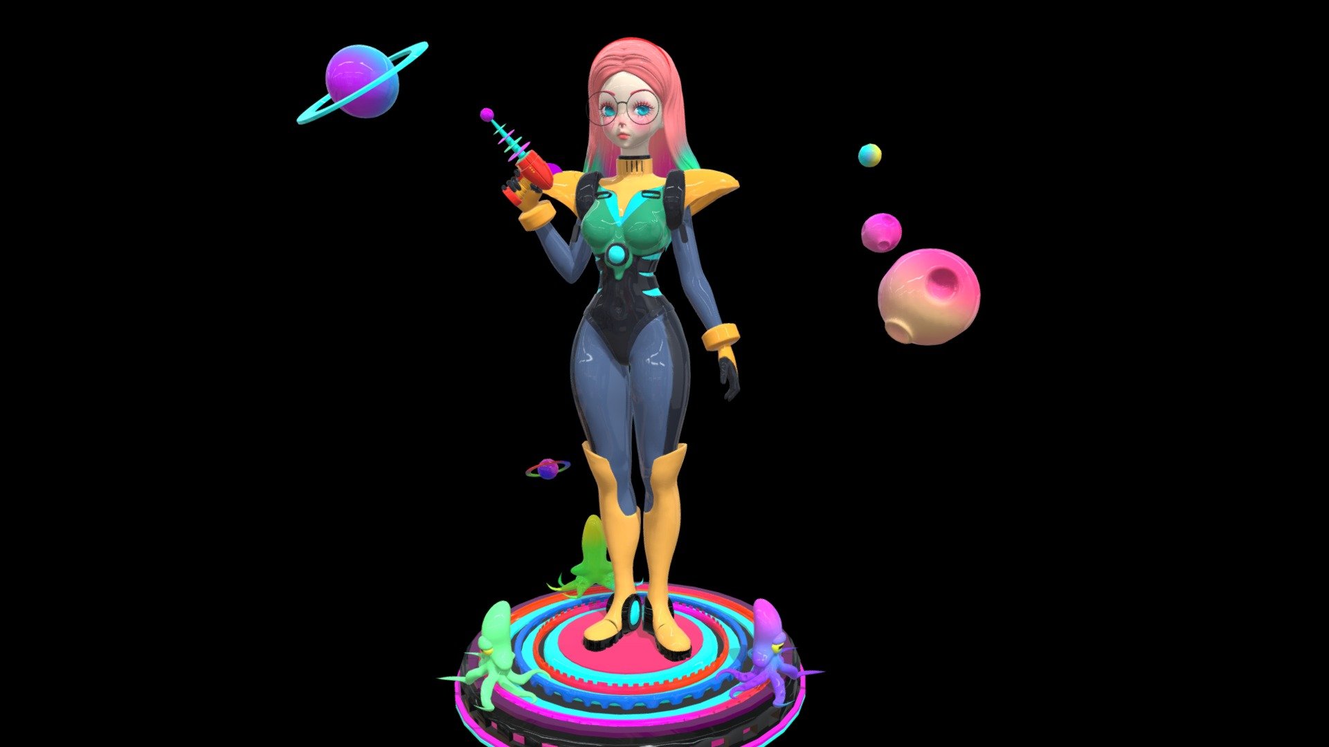 Ivet-Space Girl - 3D model by Vinci (@Ninet.Vinci) [d554dff] - Sketchfab