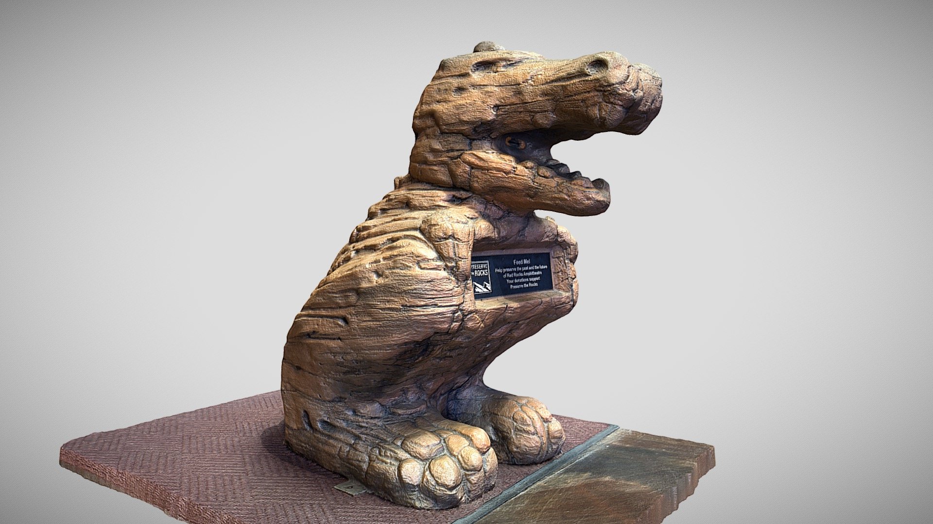 T-Rex Rock Sculpture - Buy Royalty Free 3D model by MADD Designs ...