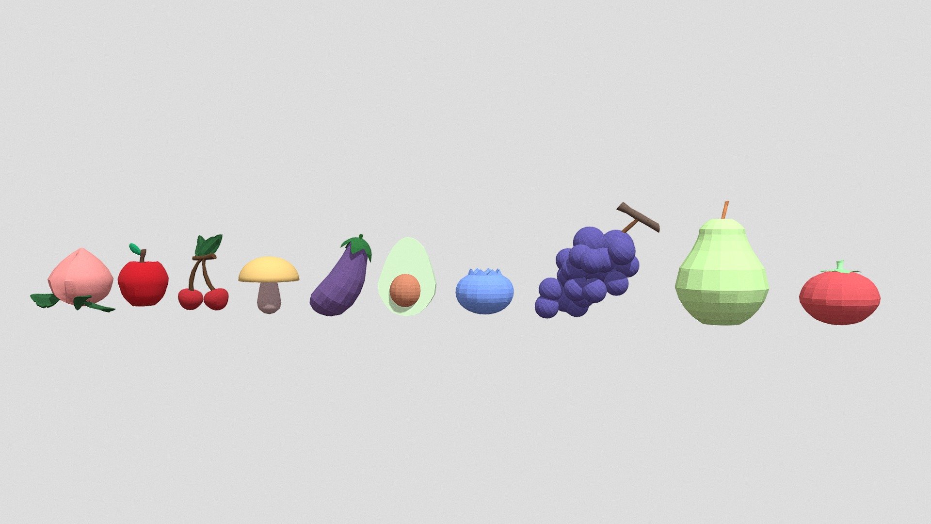Low - Poly Fruits - 3D model by pixelliyon (@paulashrayber) [d5602cc ...